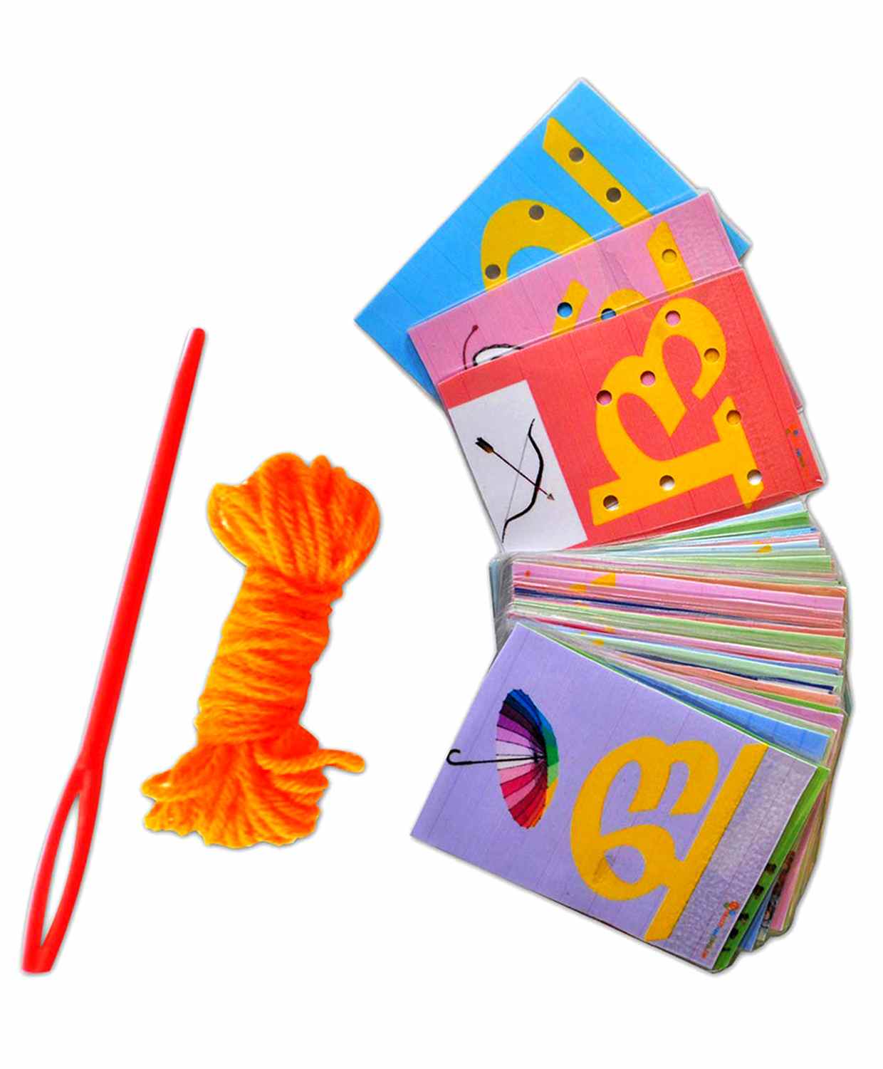 Projectsforschool Laminated Hindi Alphabet Cards And Thread Set ...