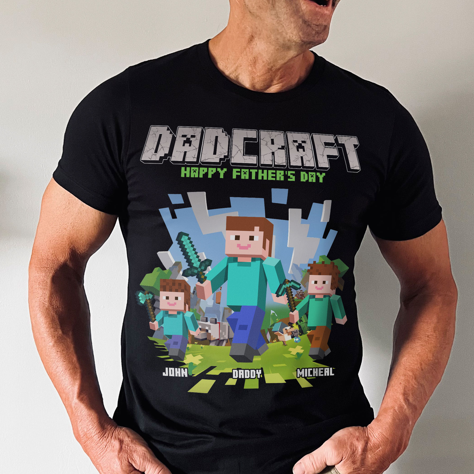 Personalized Tshirt - DadCraft - The Man The Myth The Legend - Happy ...