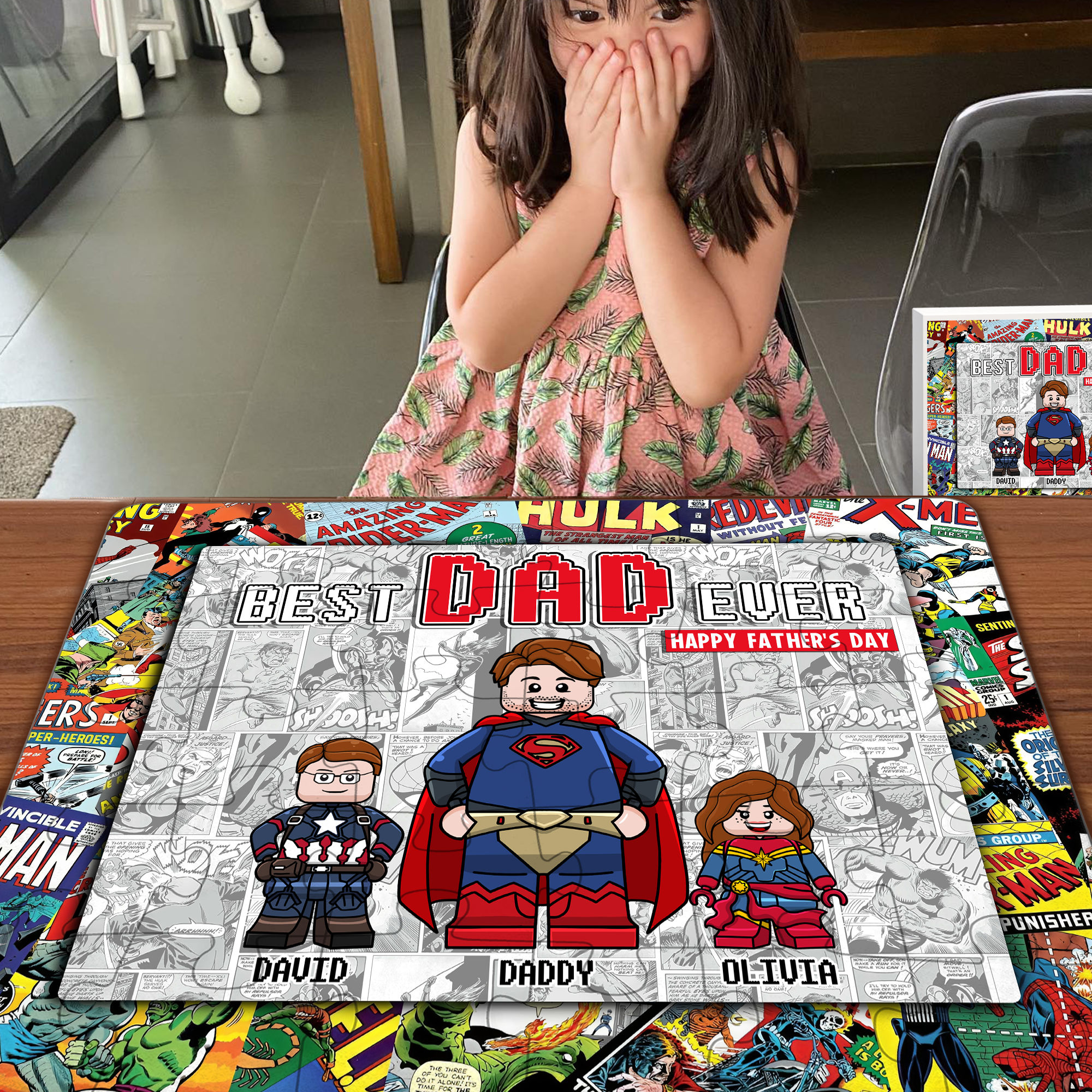 Super Lego Jigsaw Puzzle - Best Dad Ever - Happy Father's Day - The ...