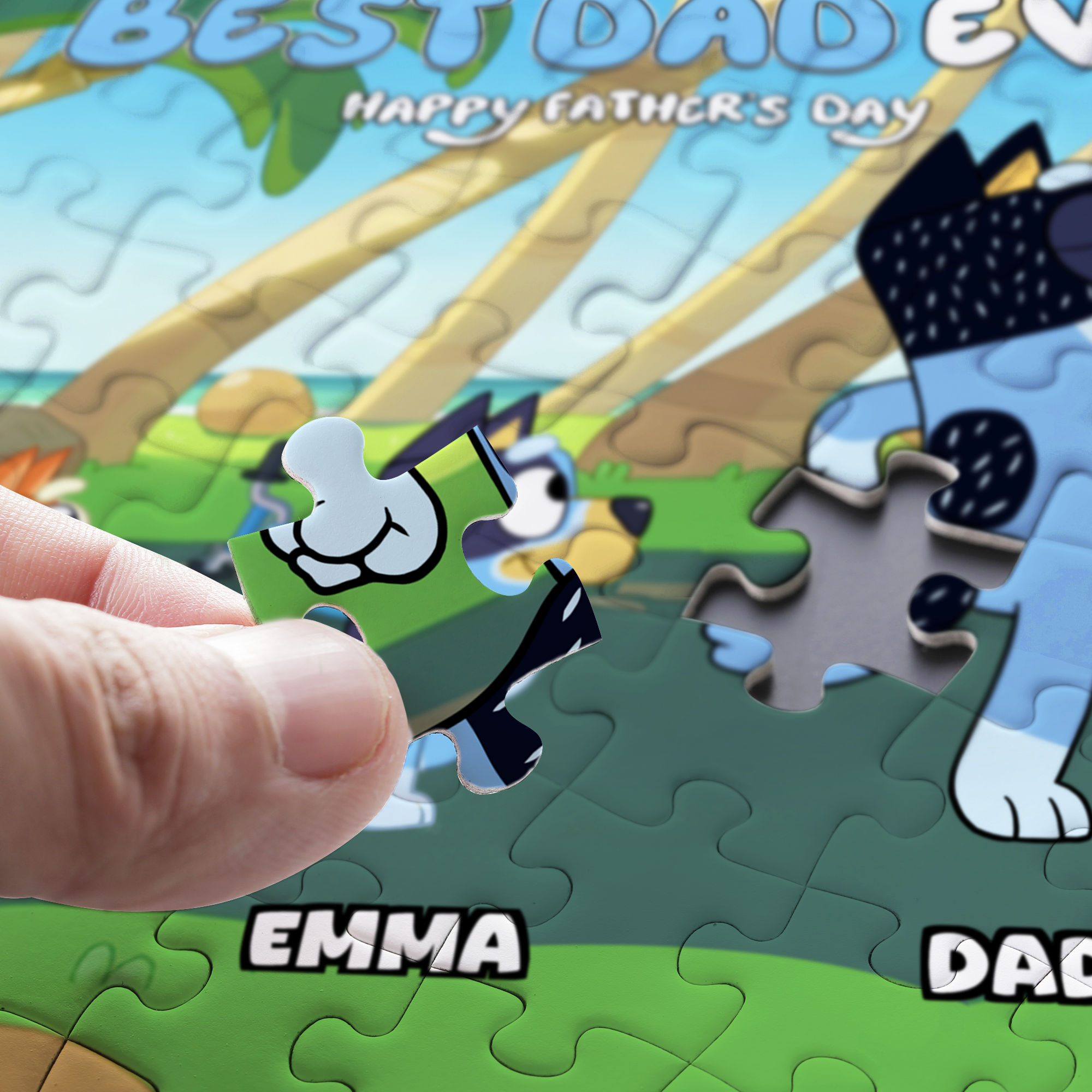 Personalized Jigsaw Puzzles - Best Dad Ever - Bluey Family(60539 ...