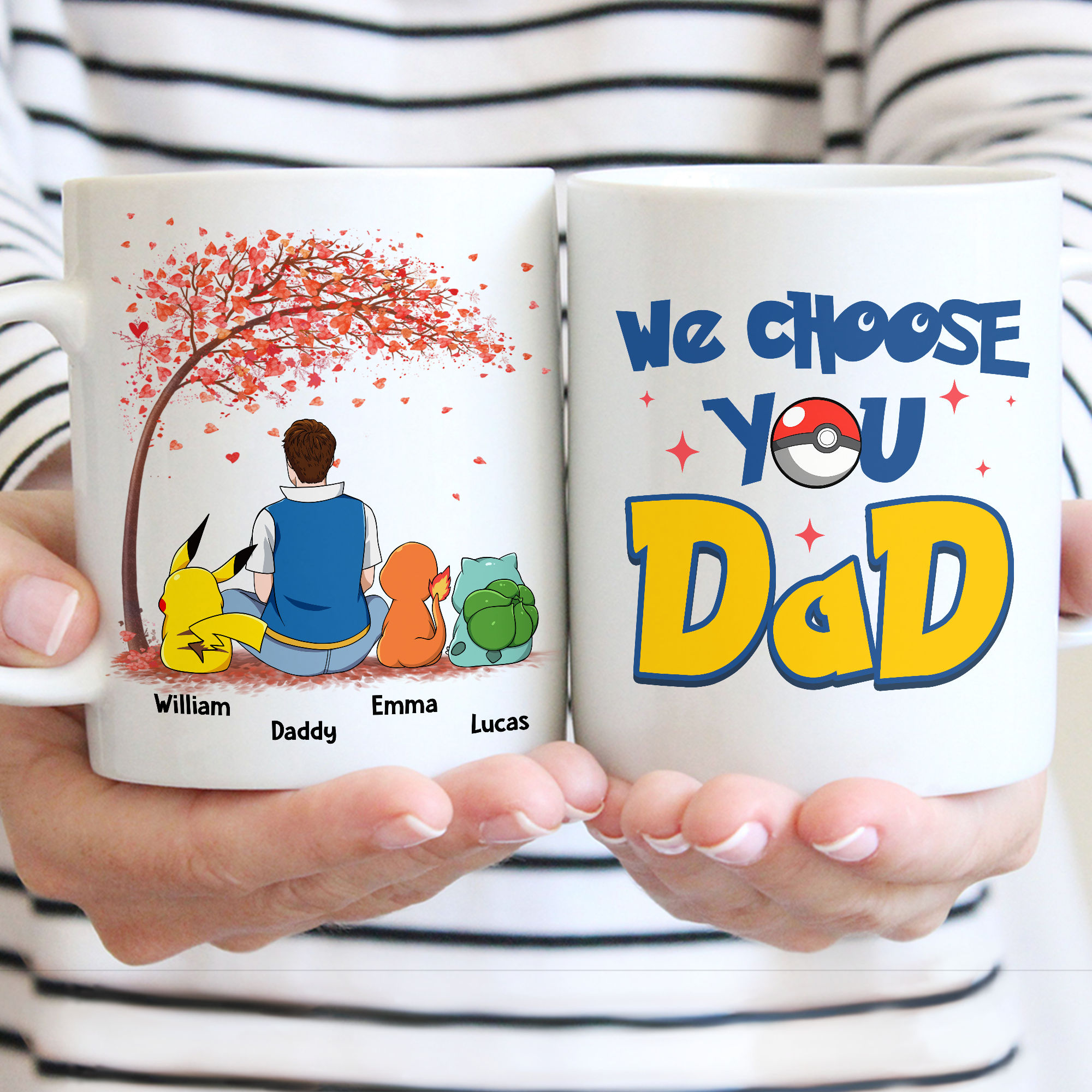 Custom Mug - We Choose You Dad - Pokemon Dad - Happy Father's Day 2025 ...