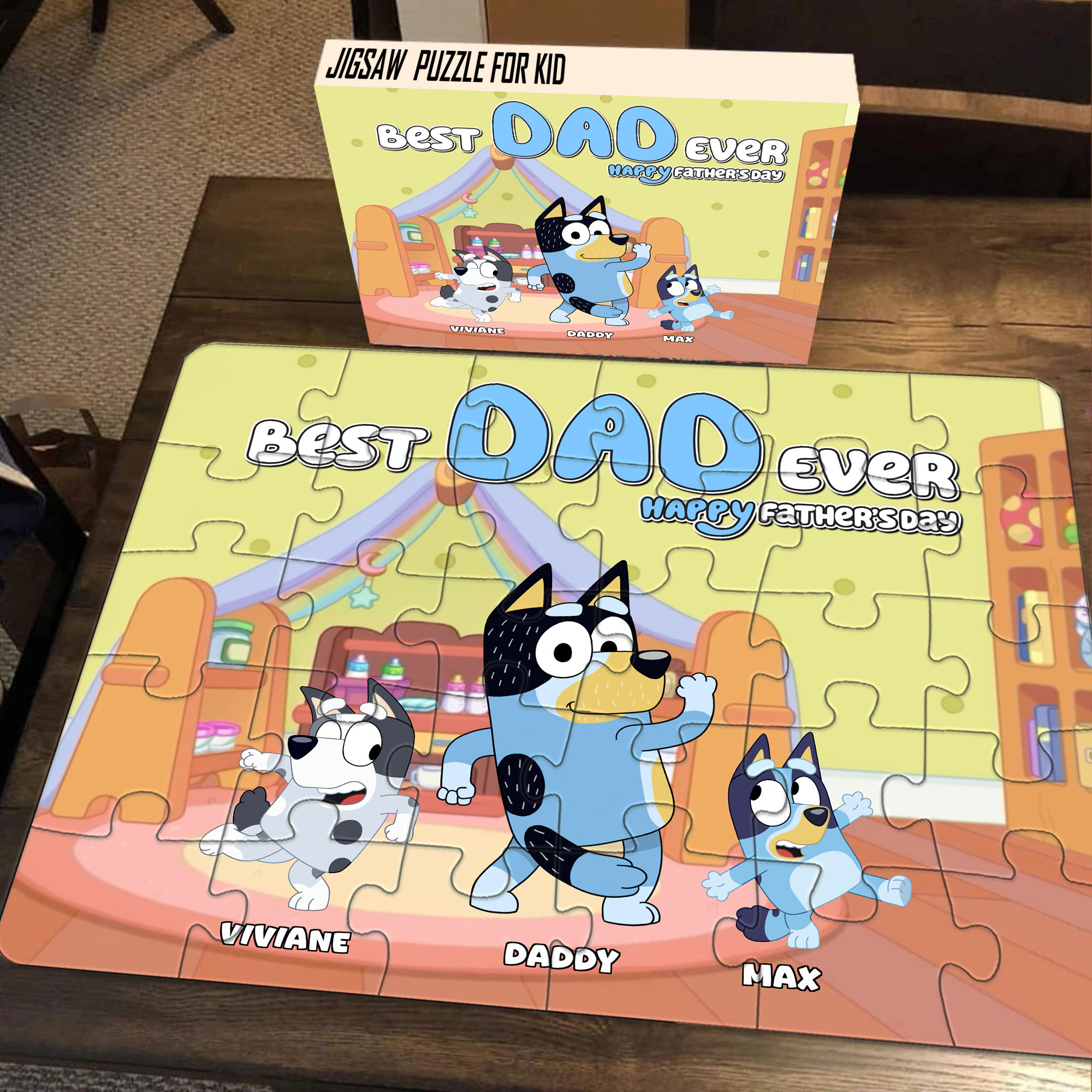 Jigsaw Puzzle Personalized - Best DAD Ever - Happy Father's Day ...