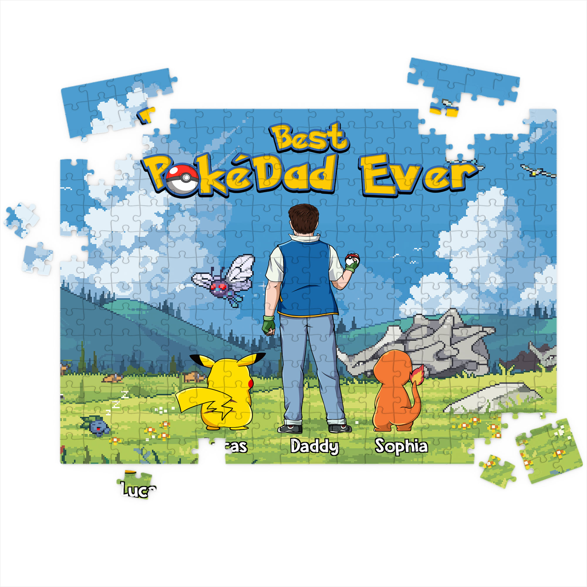 Personalized Jigsaw Puzzles - Best PokéDad Ever - Happy Father's Day ...