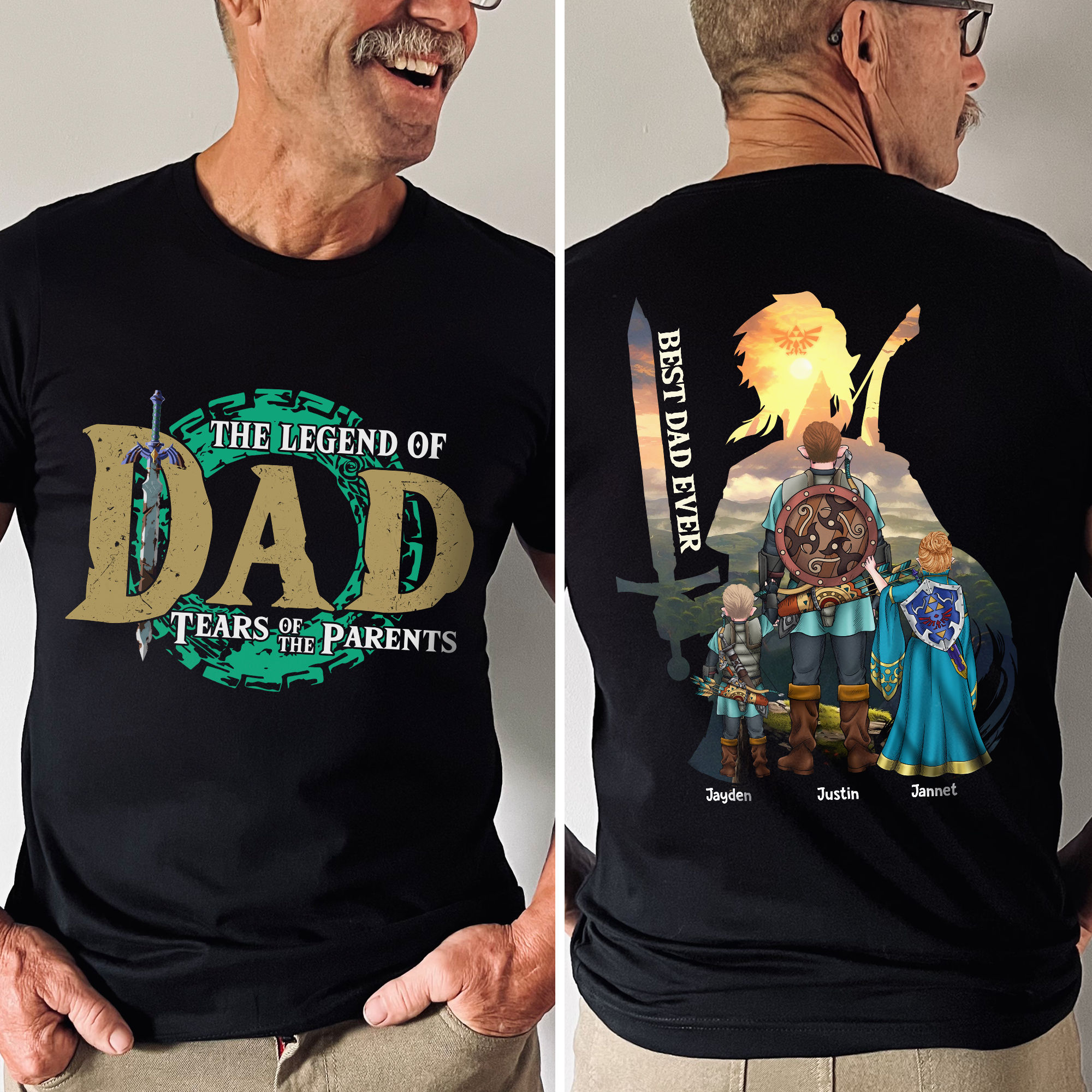 Custom Shirt - The legend of Zelda tear of the Kingdom - Best Dad Ever ...