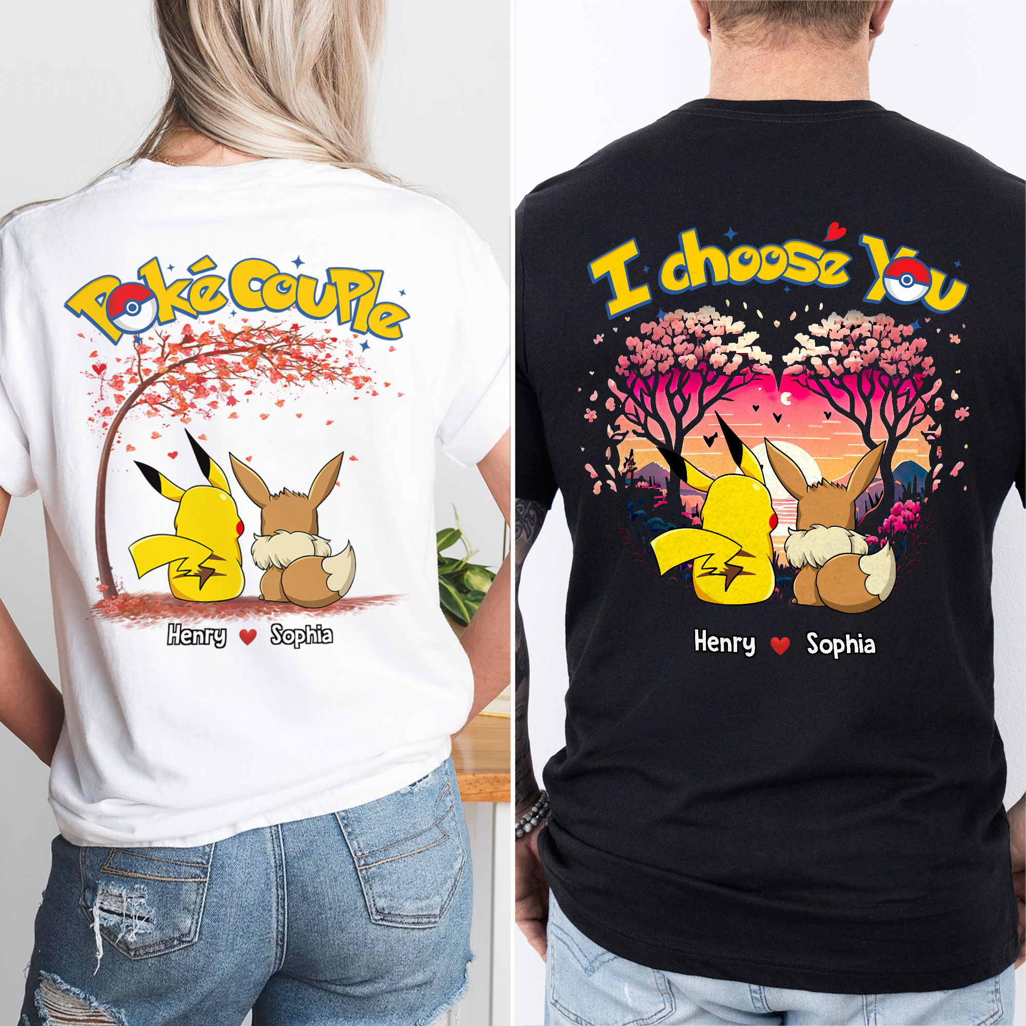 Personalized Tshirt - I Choose You - PokéCouple(61517) - Gift for ...