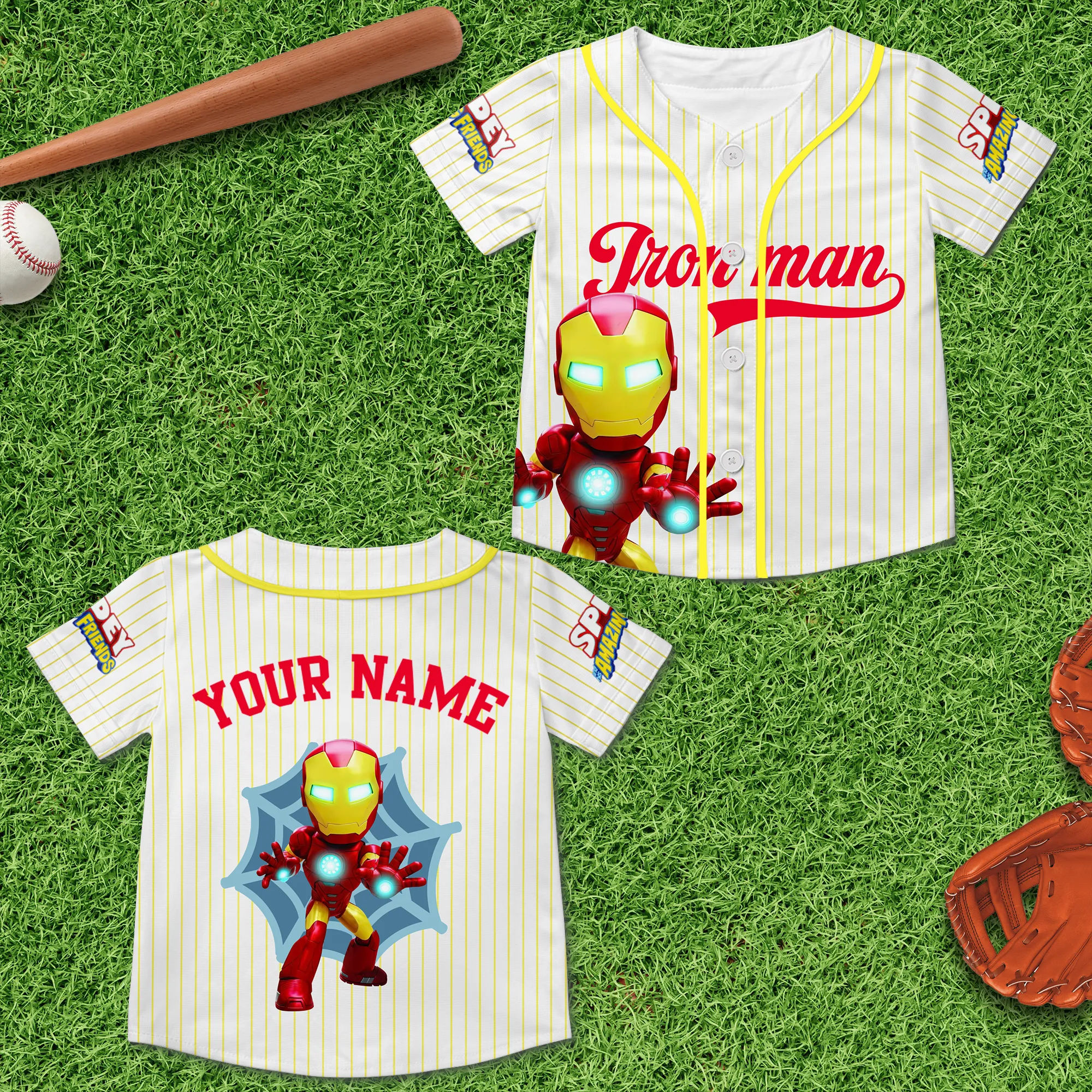 Personalized Set - Personalized Spidey and His Amazing Friends Baseball ...