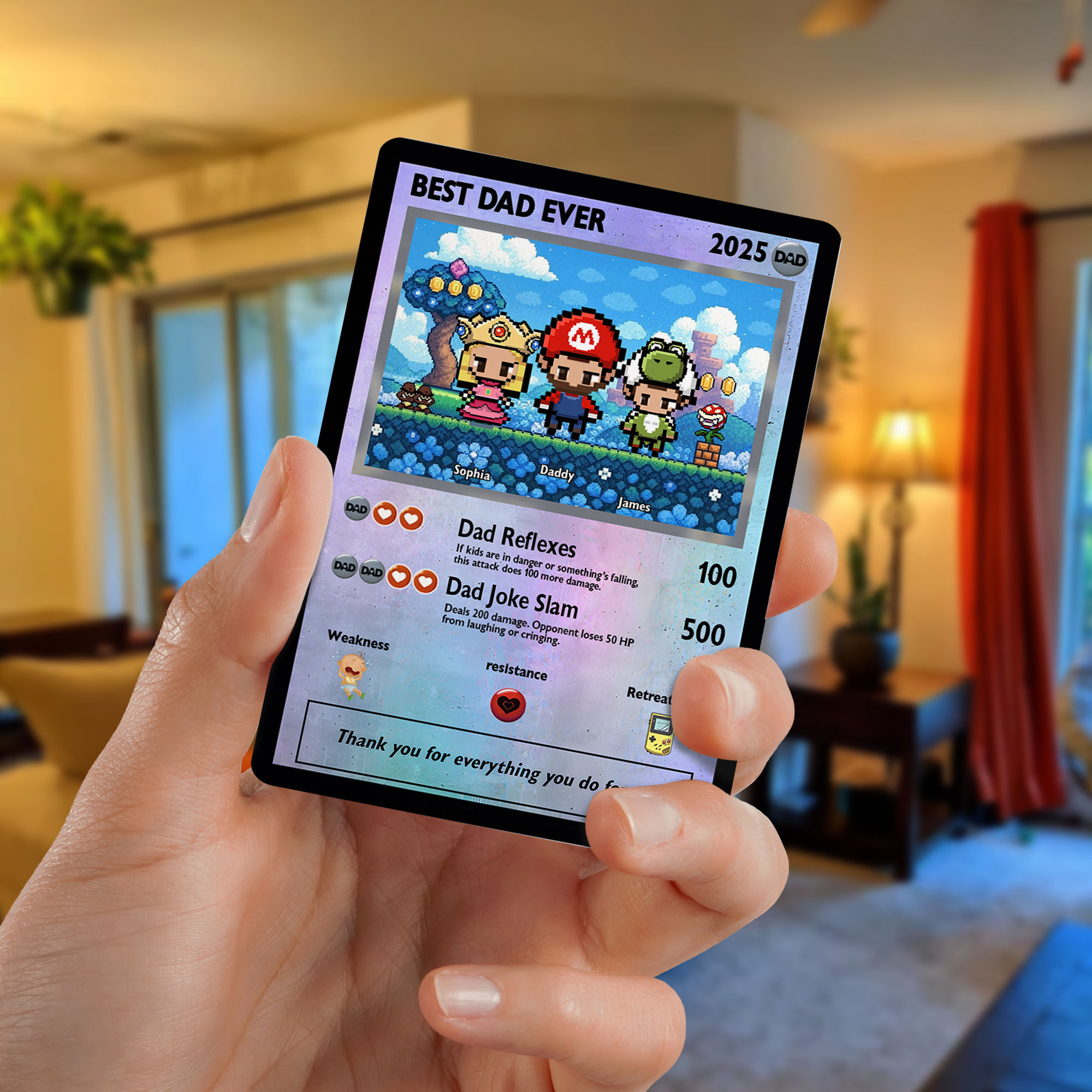 Personalized Poke Father's Day Card - Custom Pokemon Card - Best Dad ...