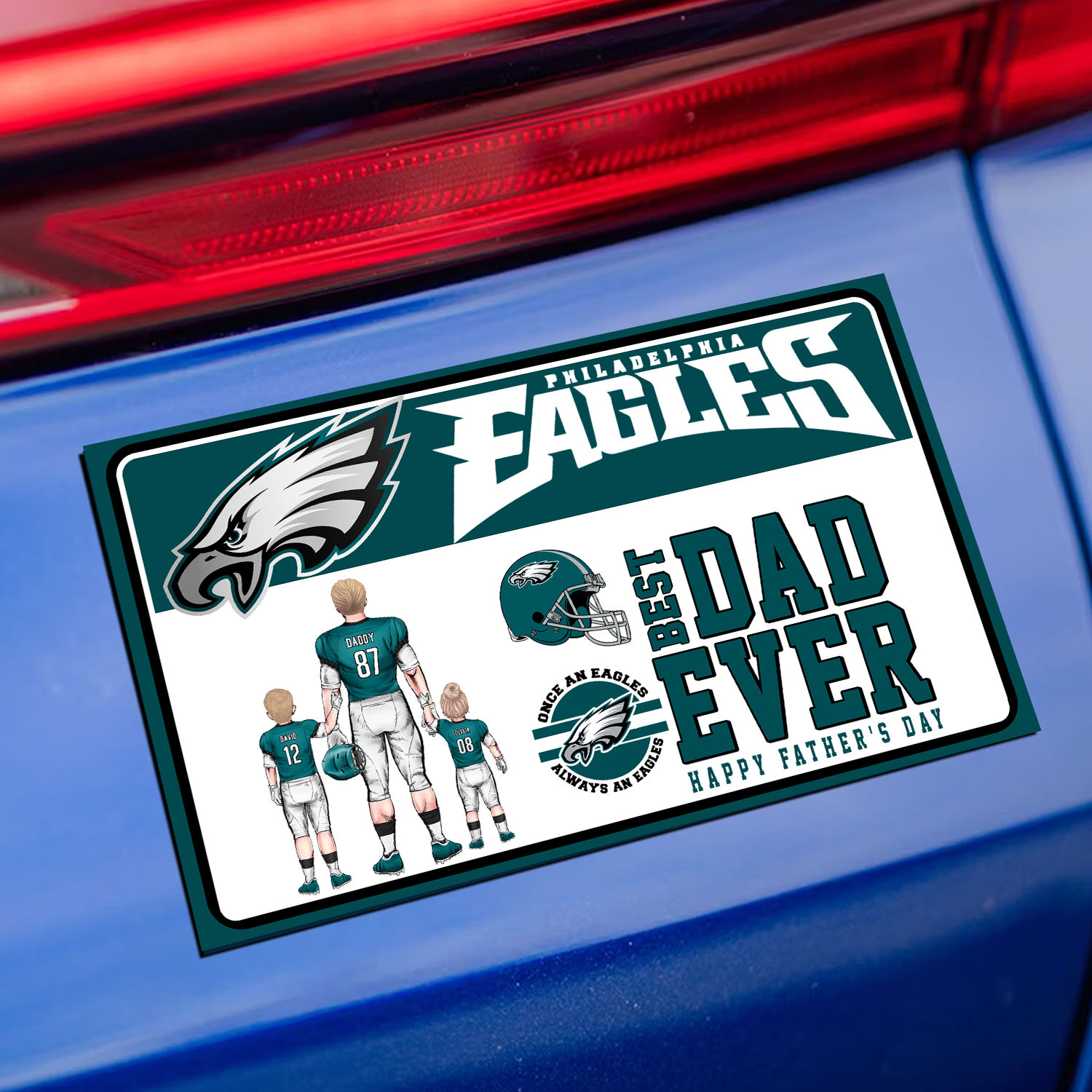 Bumper Magnets Car - NFL Football Team - Best Dad Ever - Happy Father's ...