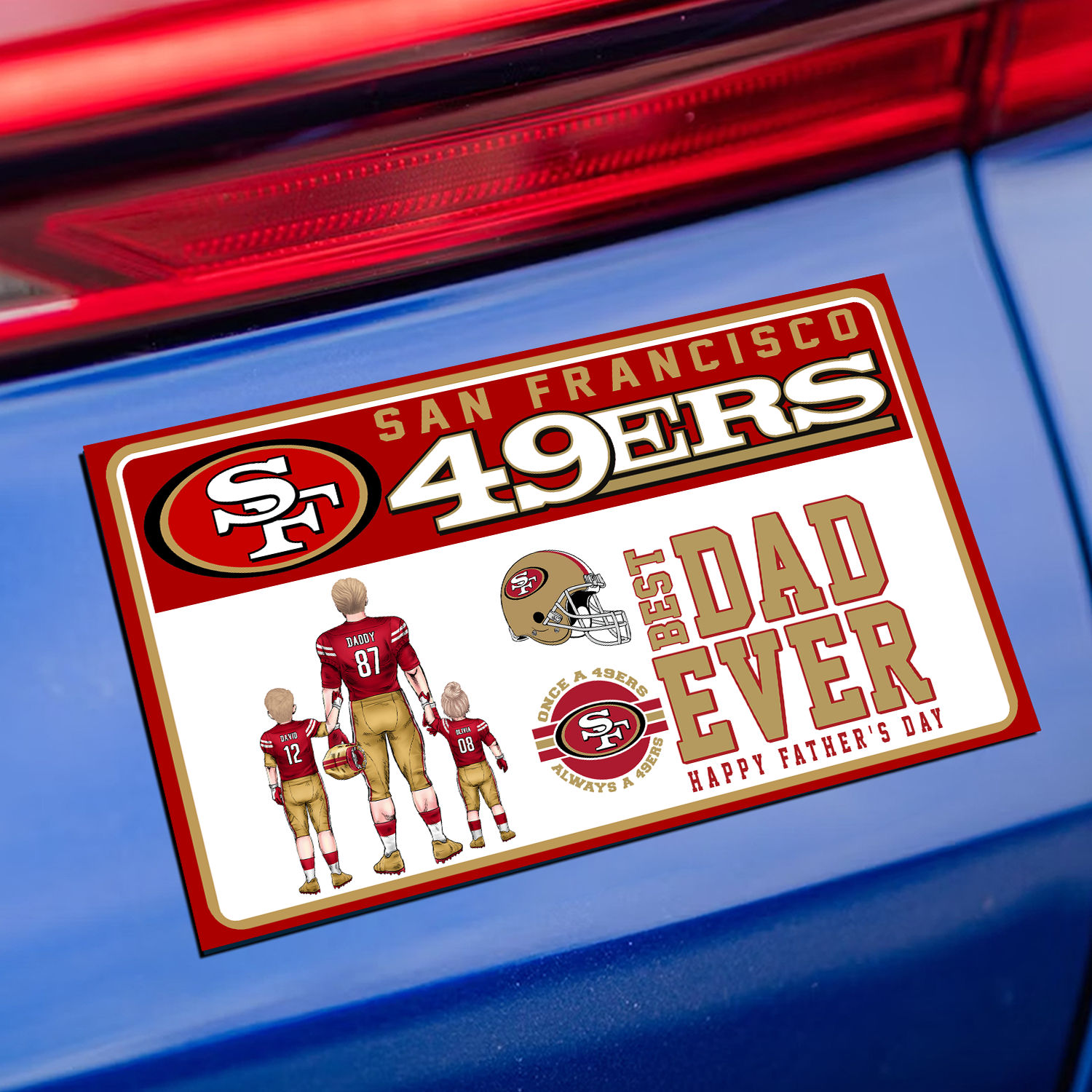 Bumper Magnets Car - NFL Football Team - Best Dad Ever - Happy Father's ...
