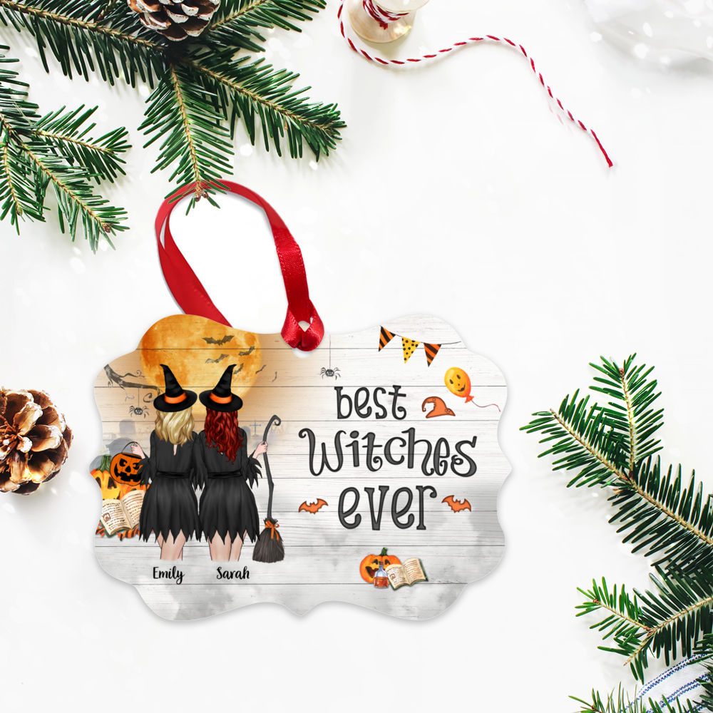 Up to 5 Girls - Halloween Ornament - Best Witches Ever - Personalized ...