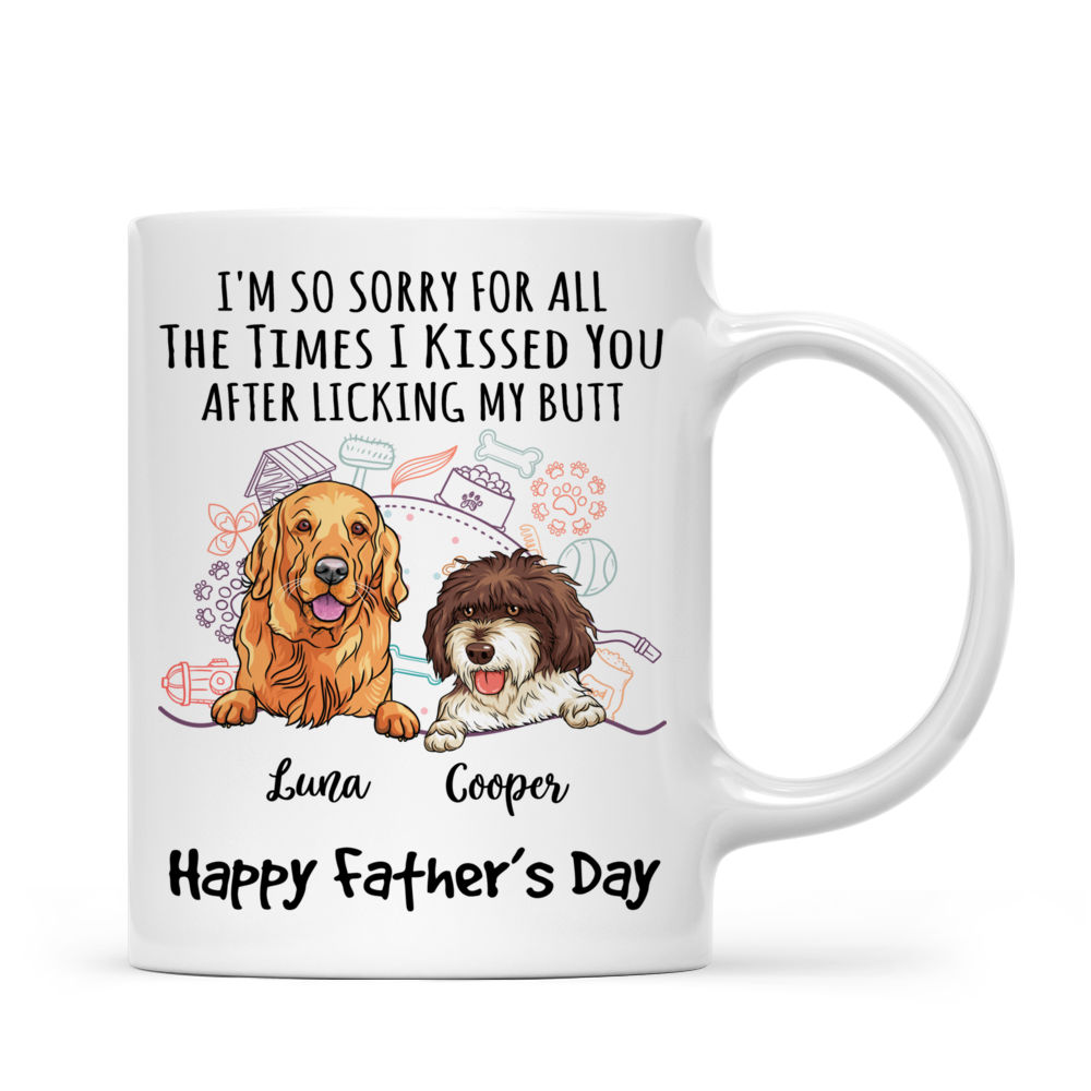 Dog Peeking - I'm So Sorry... - Personalized Mug