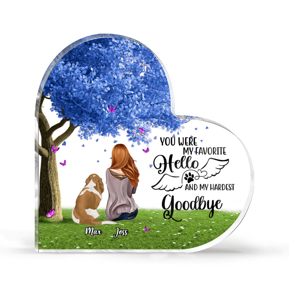 Transparent Plaque - Dog Lover Gifts - Woman and Dog - You were my ...
