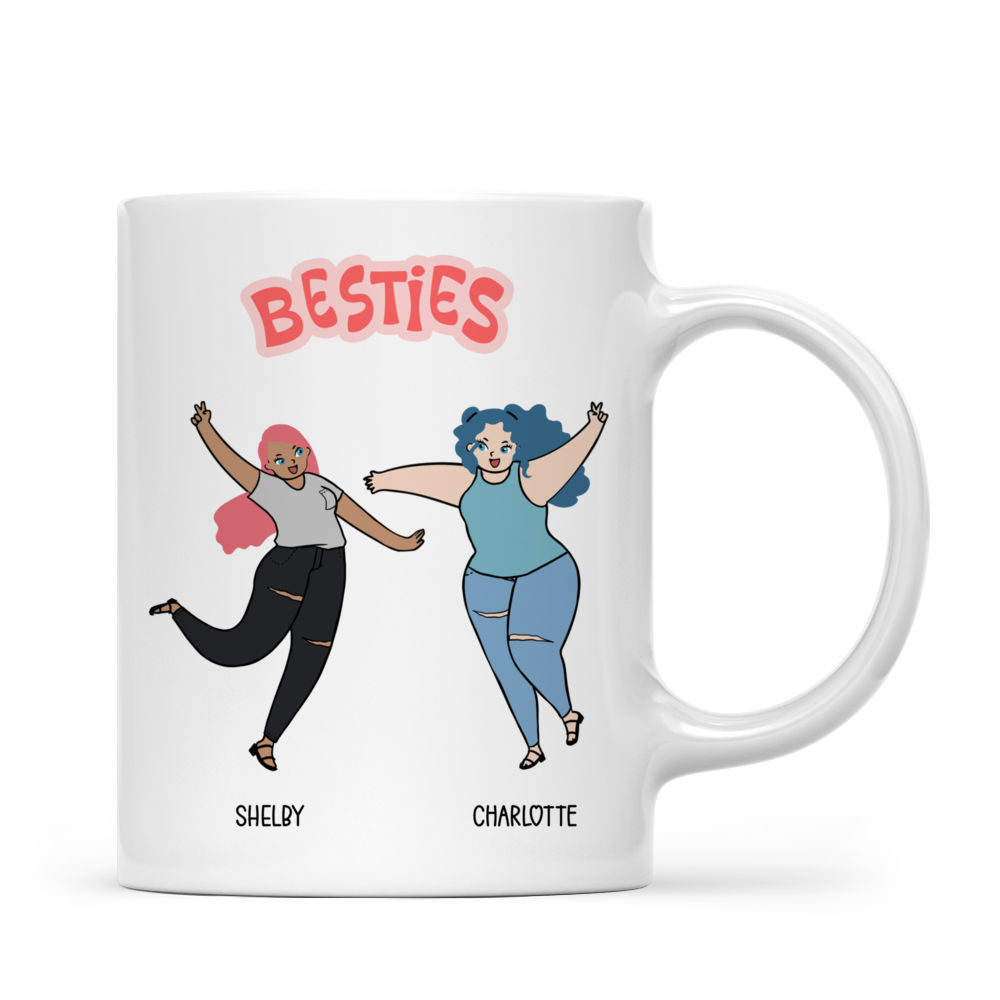 Cute Besties Together - Besties (V2) - Personalized Mug