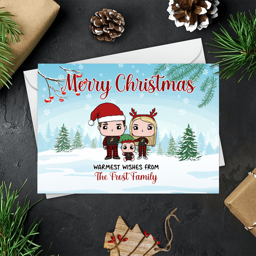 Family Figure - Christmas Card - Season's Greetings - Merry Christmas ...