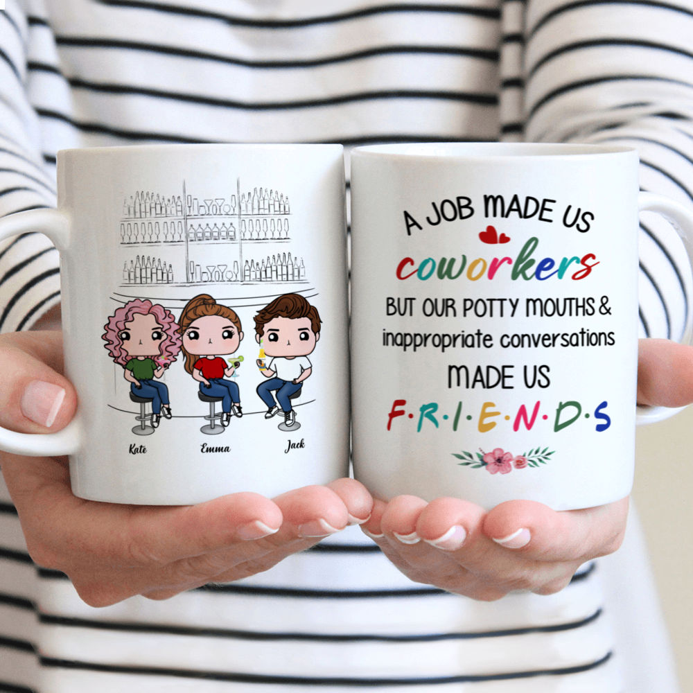 Up to 7 Girls - A Job Made Us Coworkers (F) 2024 - Personalized Mug