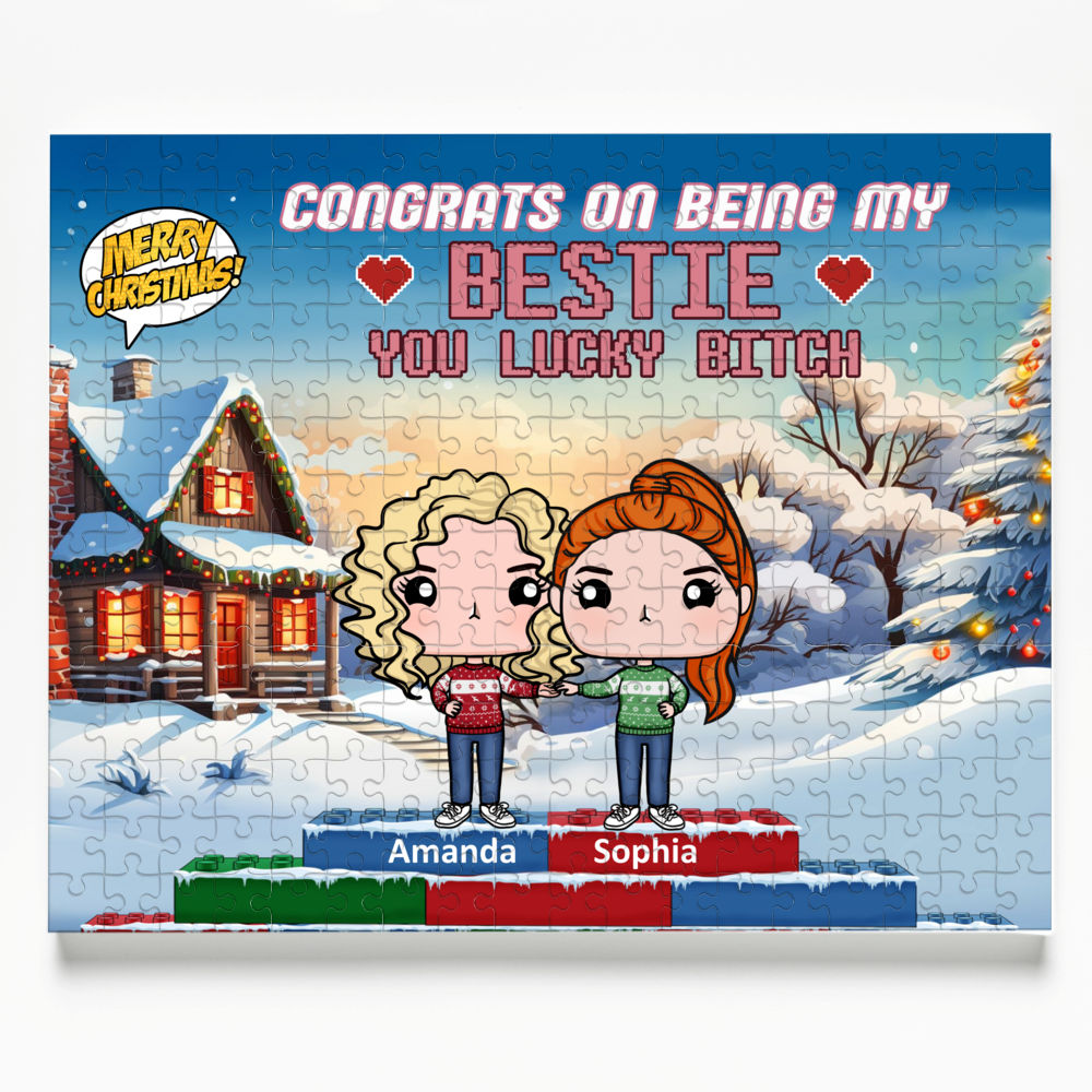 Jigsaw Puzzle Personalized - Congrats on being my Bestie ...