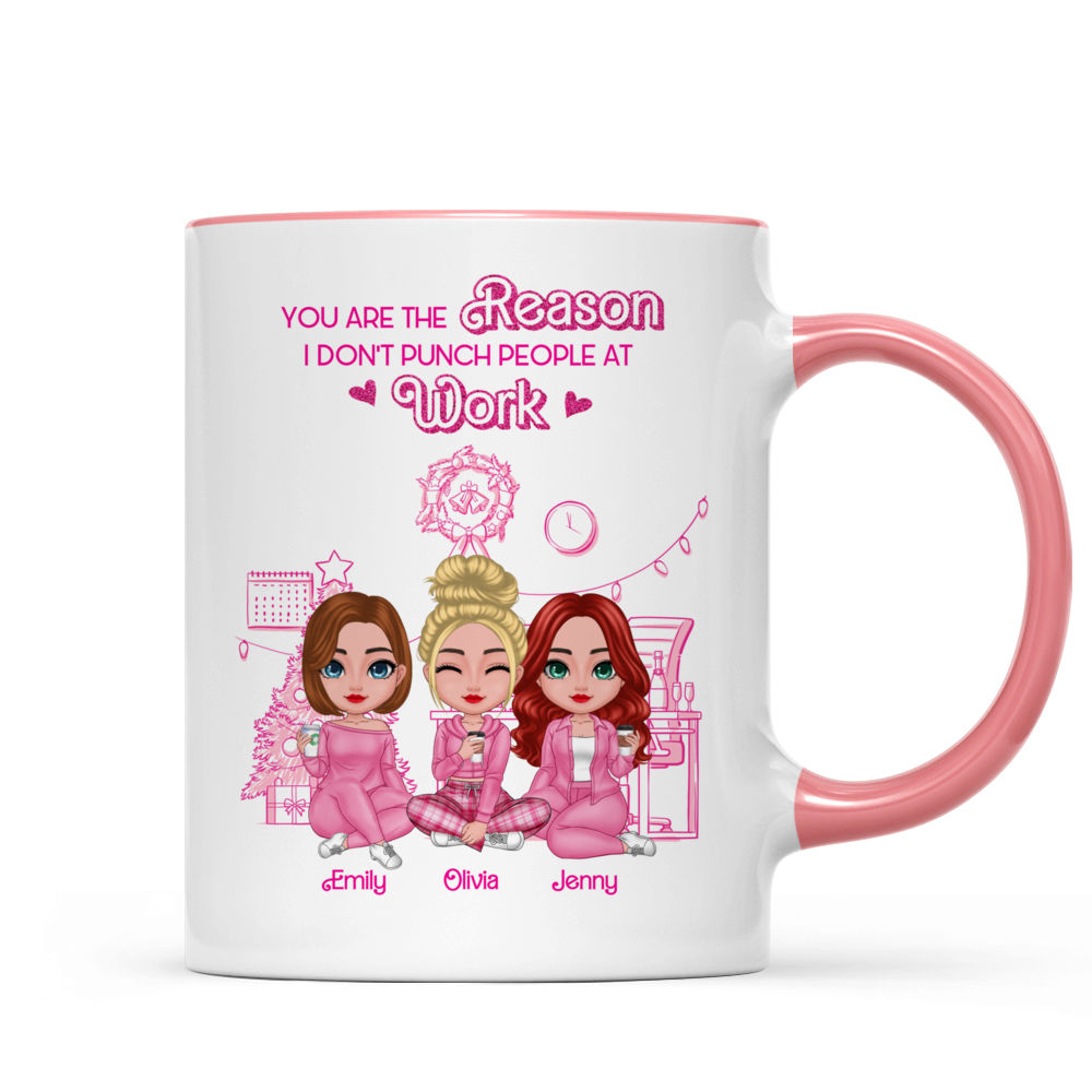 Personalized Mug - You are the Reason I Don't Punch People at Work ...
