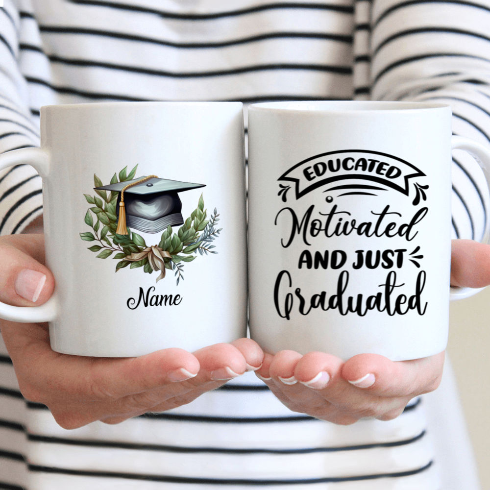 Graduation Day - Graduation Mug - Personalized Graduate Cap Laurel ...