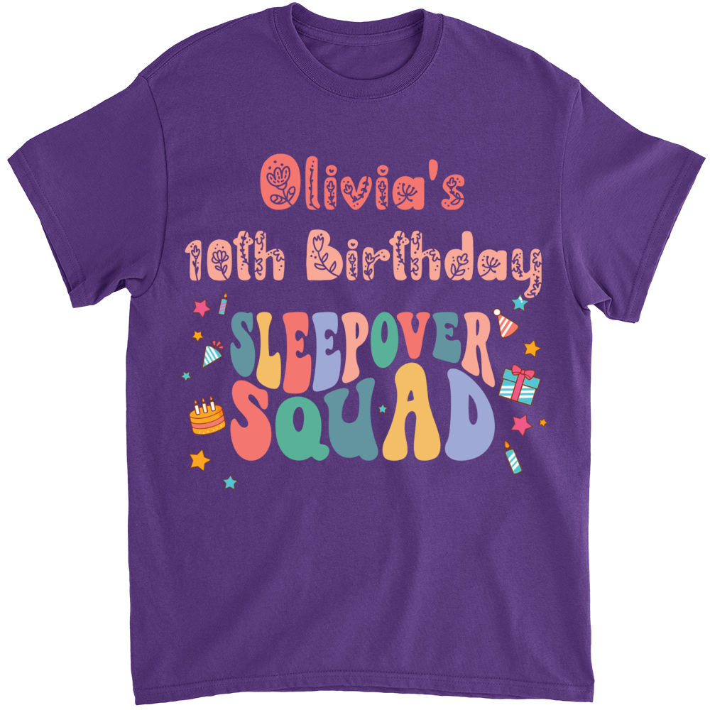 Personalized Set - Slumber Party Shirt - Text Sleepover Squad Shirt ...