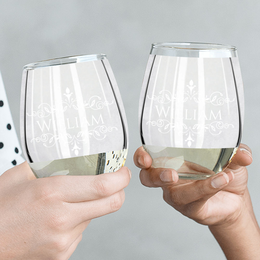 Wine Glass - Name Custom - Personalized Wine Glass