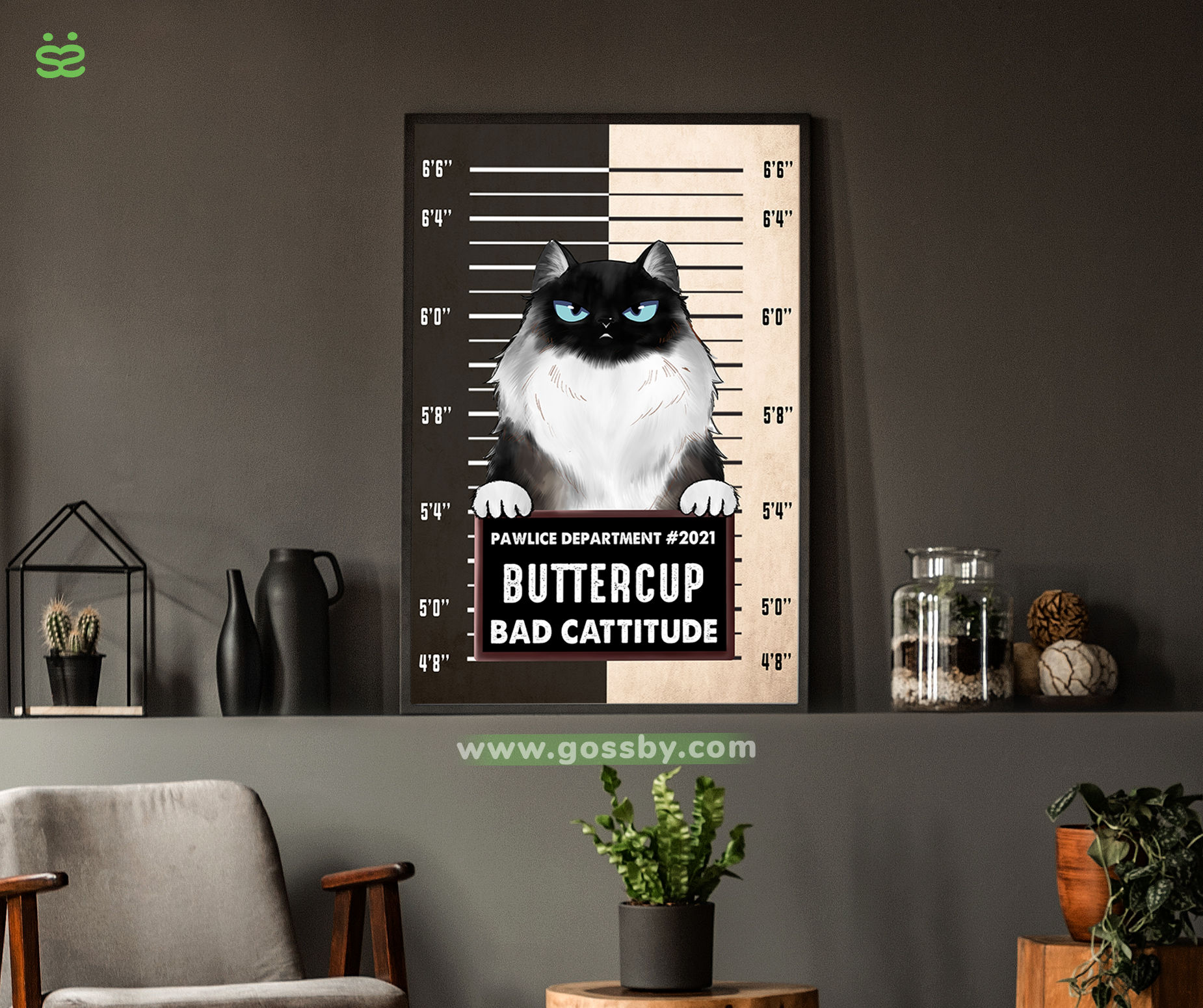 Pawlice Cat - Bad Cattitude (Poster) - Personalized Poster