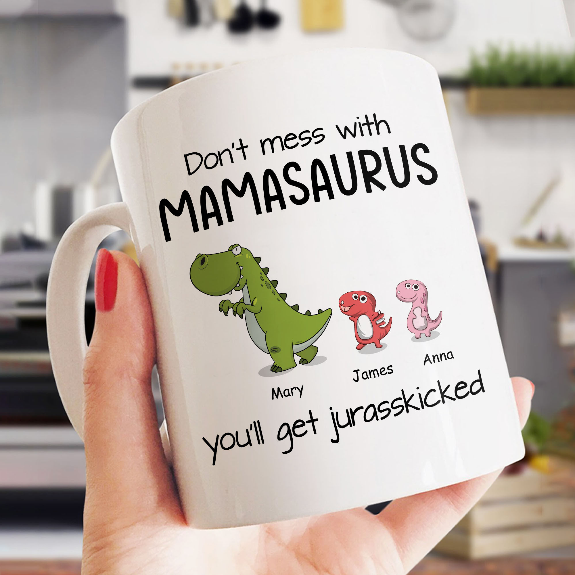 Mothers Day Mug - Mamasaurus - Gift For Mom, Grandma, Family ...