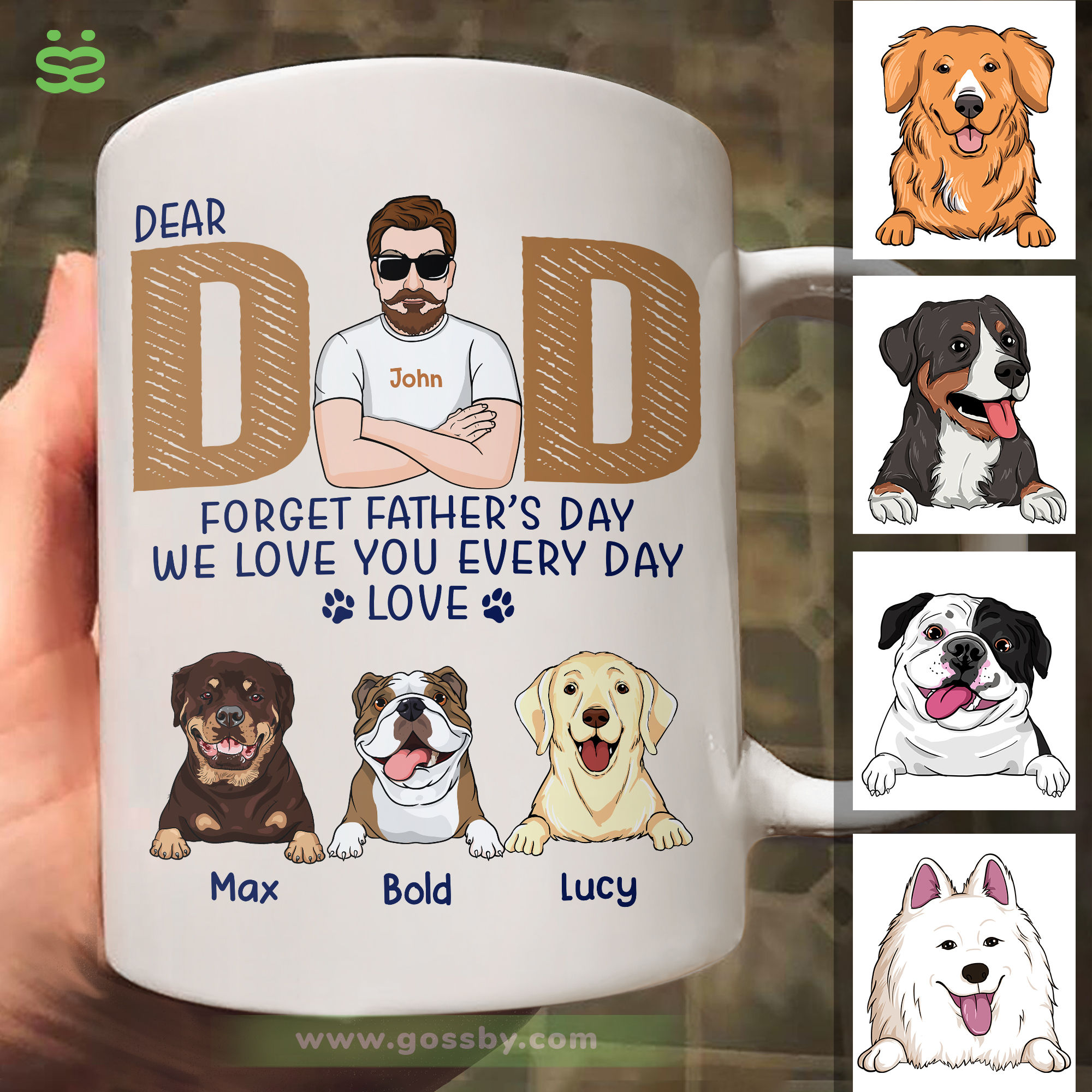 Man and Dogs - Dear dad forget father's day we love you every day ...