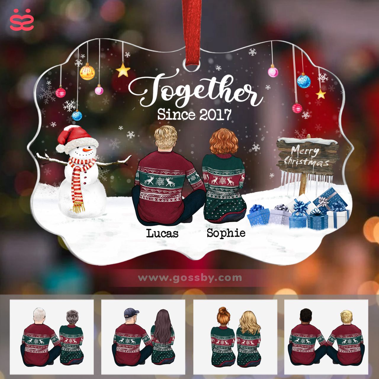 Couple Christmas - Together Since - Personalized Ornament