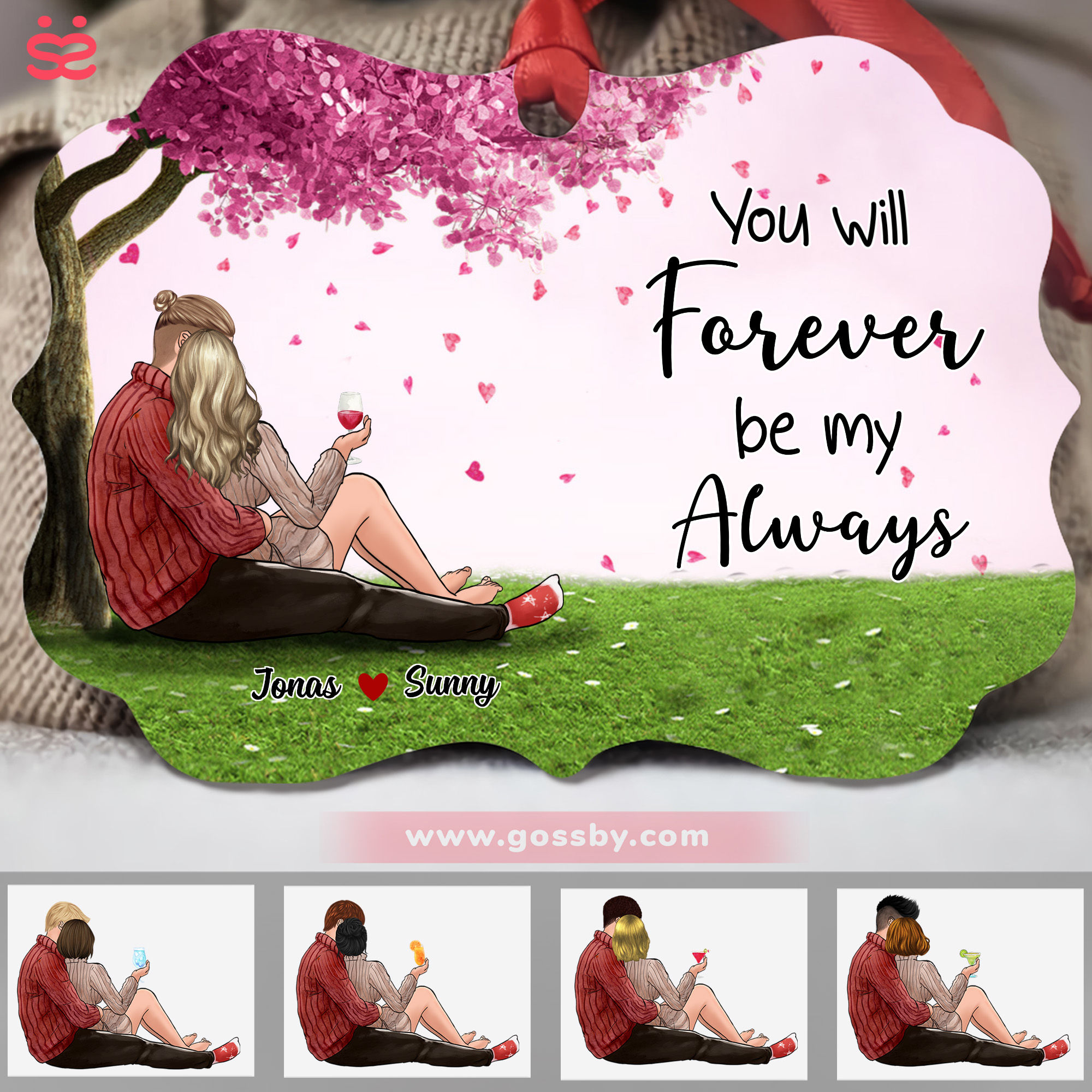 Couple - You Will Forever Be My Always (P) - Personalized Ornament