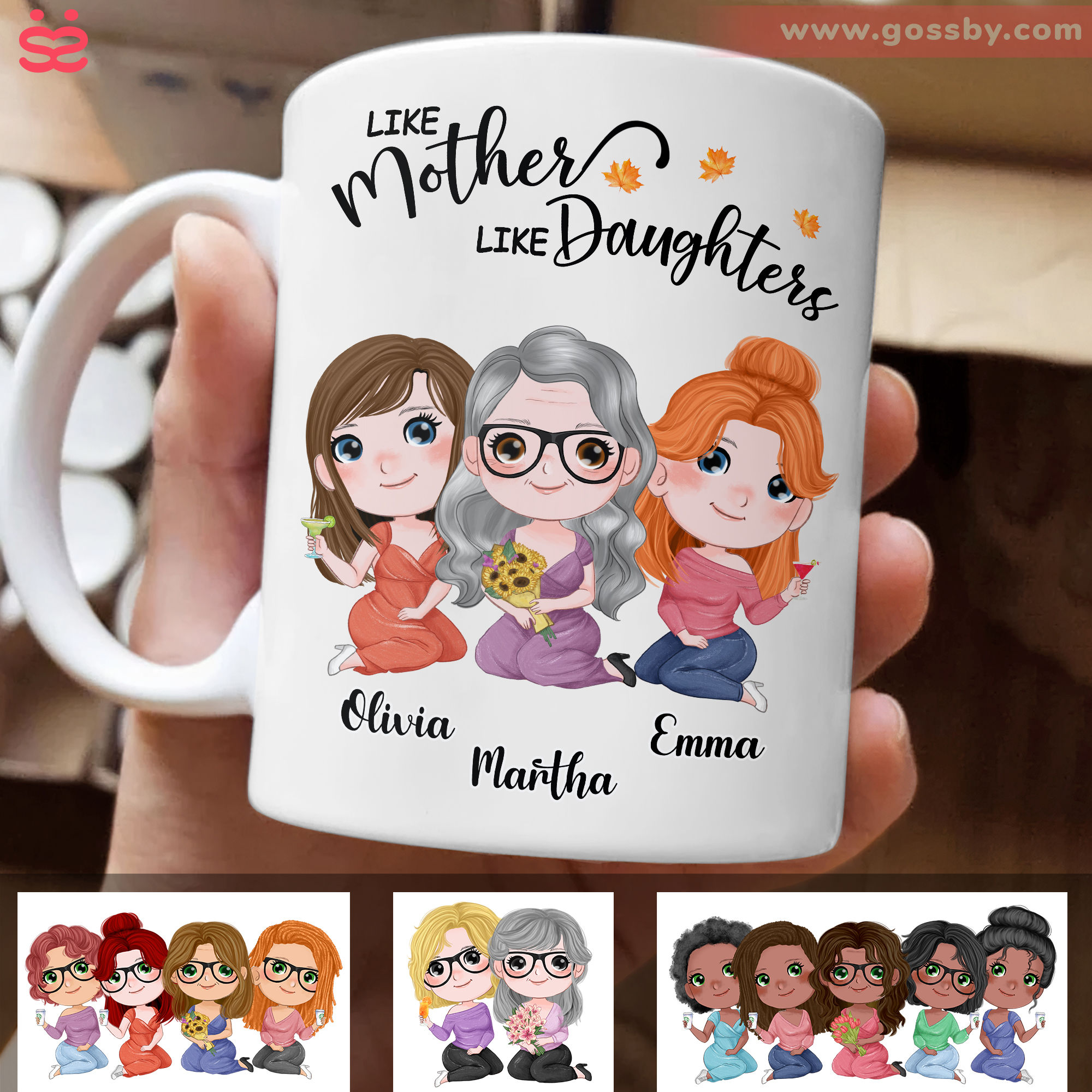 Mother & Daughter Mug - Like mother like daughters - Personalized Mug