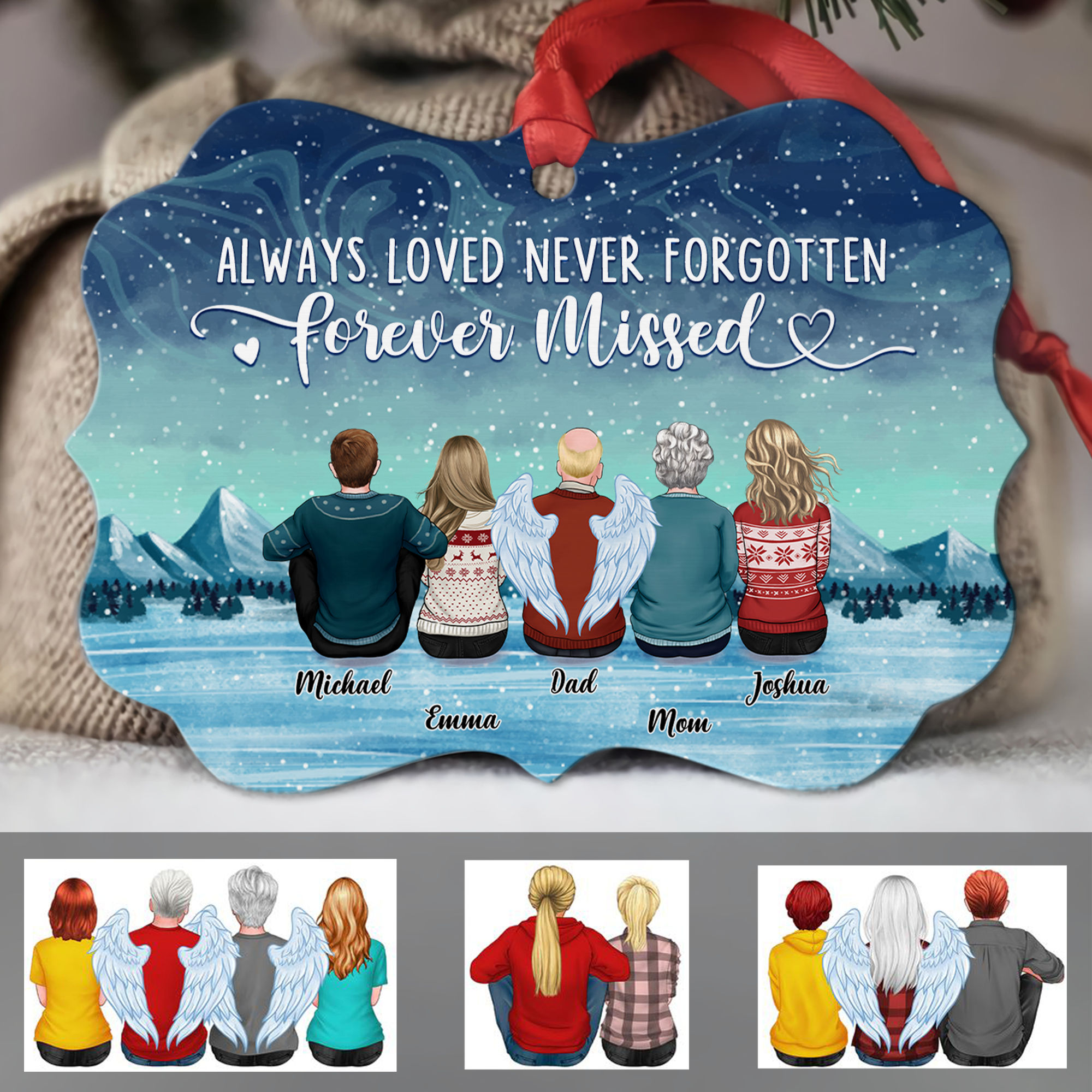 Christmas Gifts - Christmas Ornament - Always loved never forgotten ...