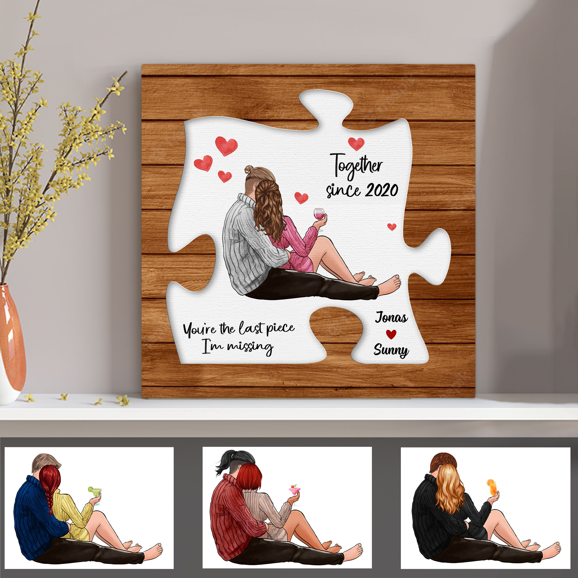 The Best Gift for Valentine's Day - Couple Canvas - Together since ...