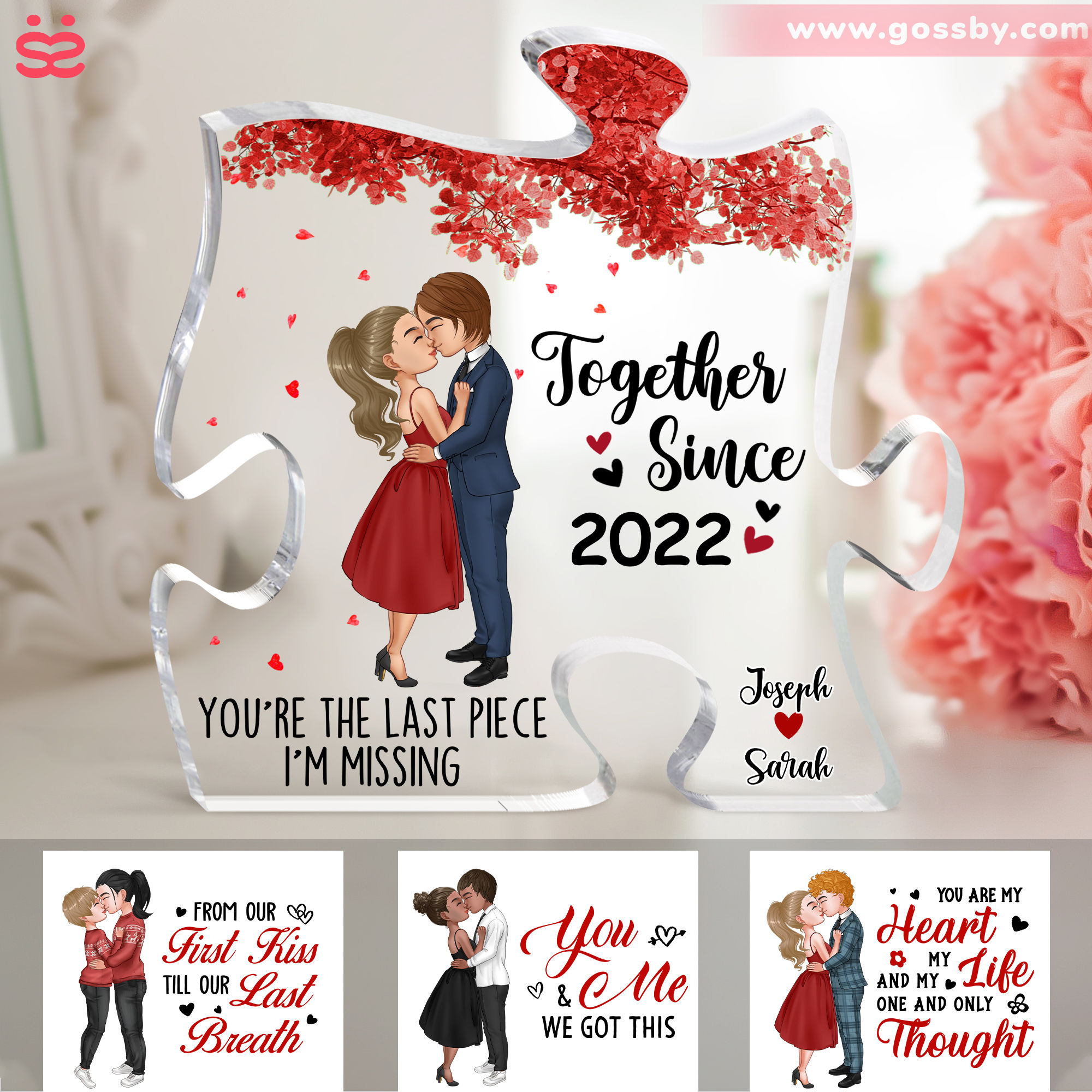 Couple Plaque - Together since... - Custom Gift for couple ...