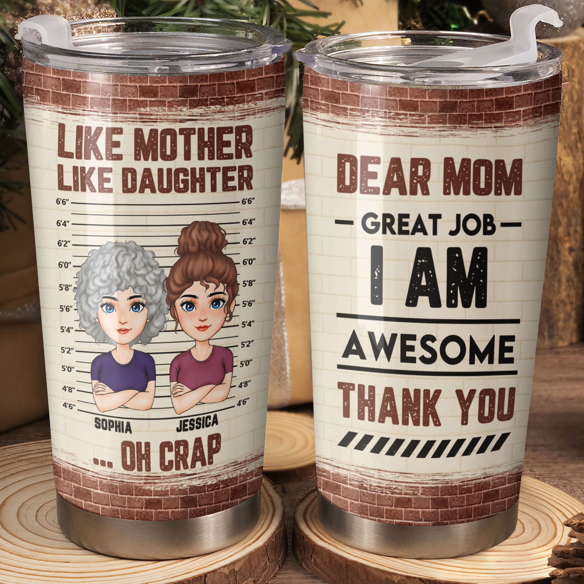 Custom Tumblers Like Mother Like Daughter 37507 Personalized Tumbler