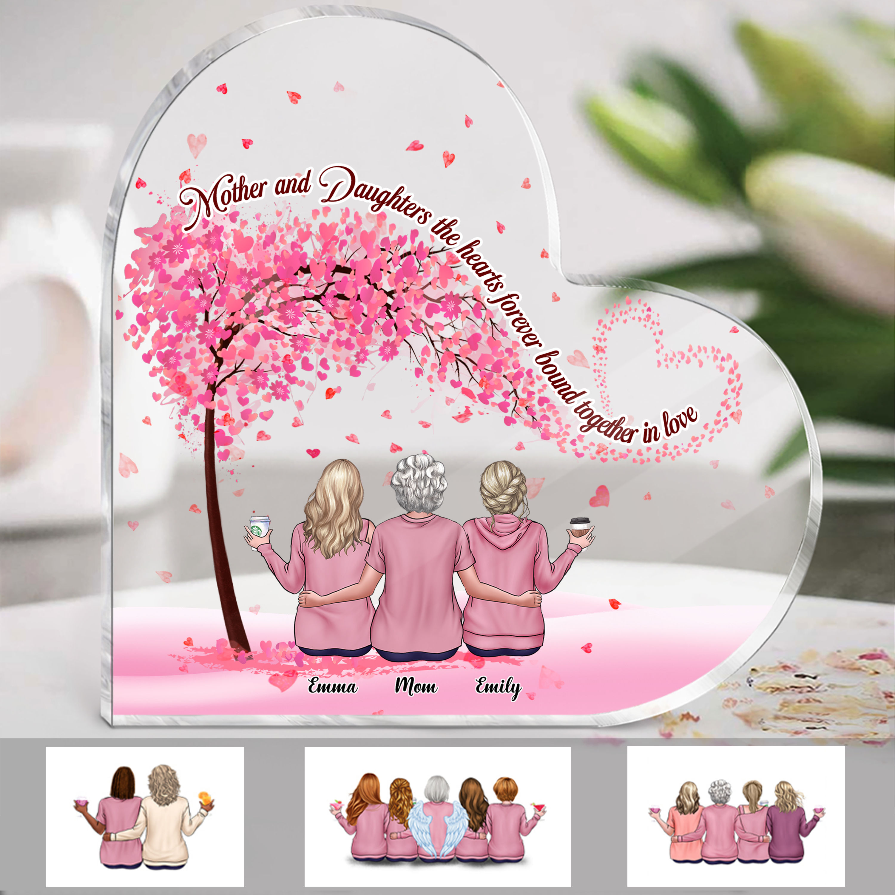Together Forever - Personalized Two Heart Couple Plaque Together ...