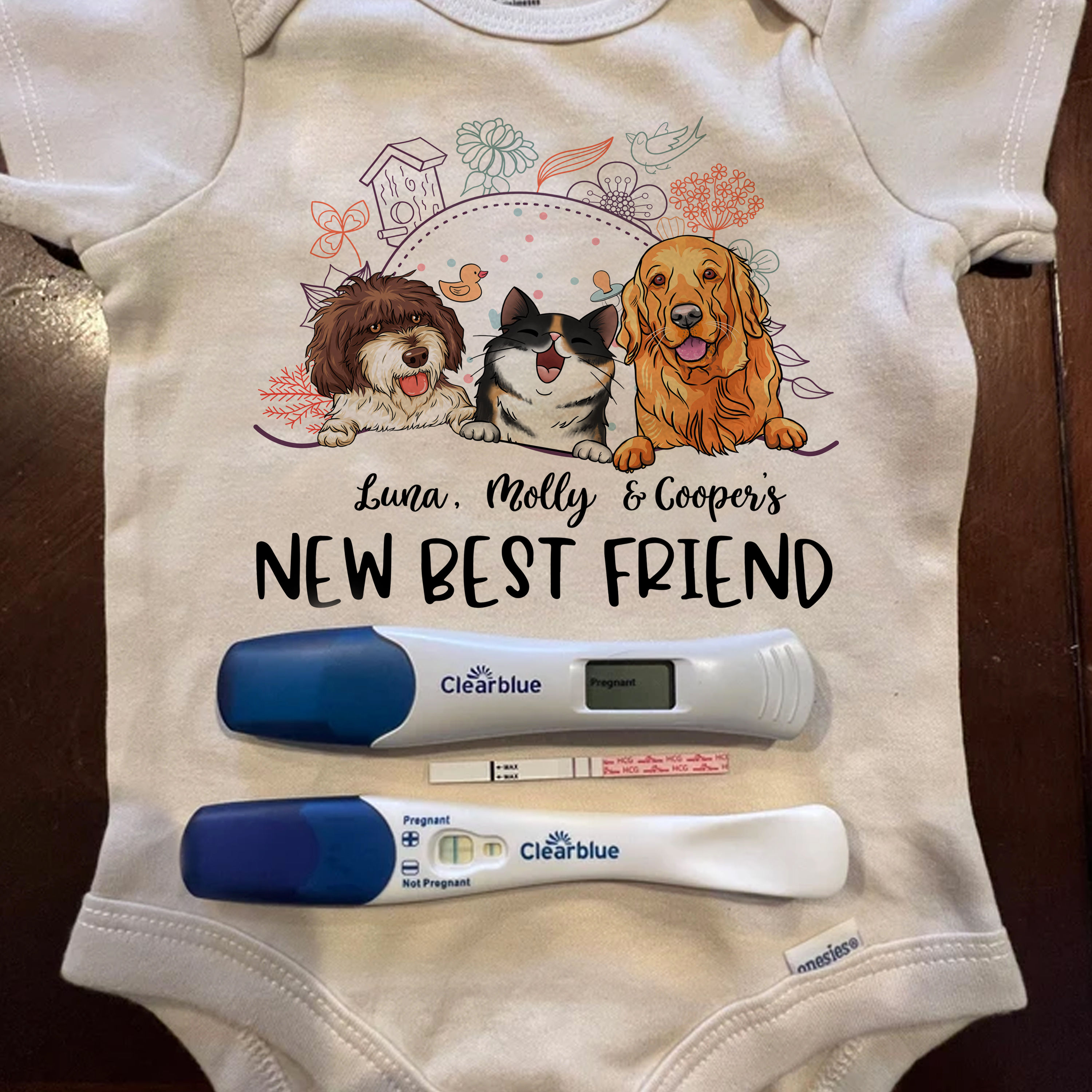 Custom Baby Onesies - New Best Friend - Personalized Onesie
