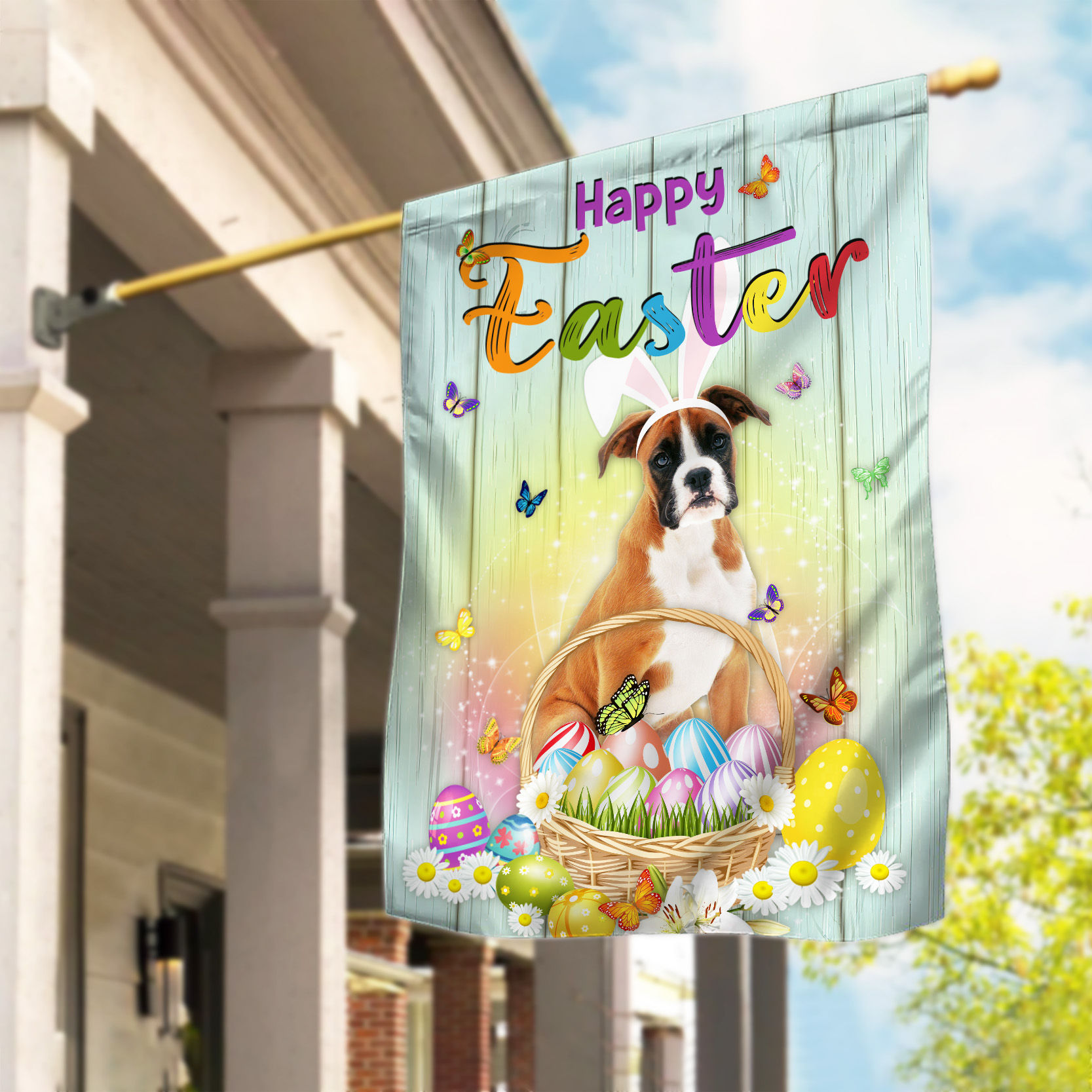 Happy Easter Day - Happy Easter Flag Easter Eggs Easter Rhodesian ...