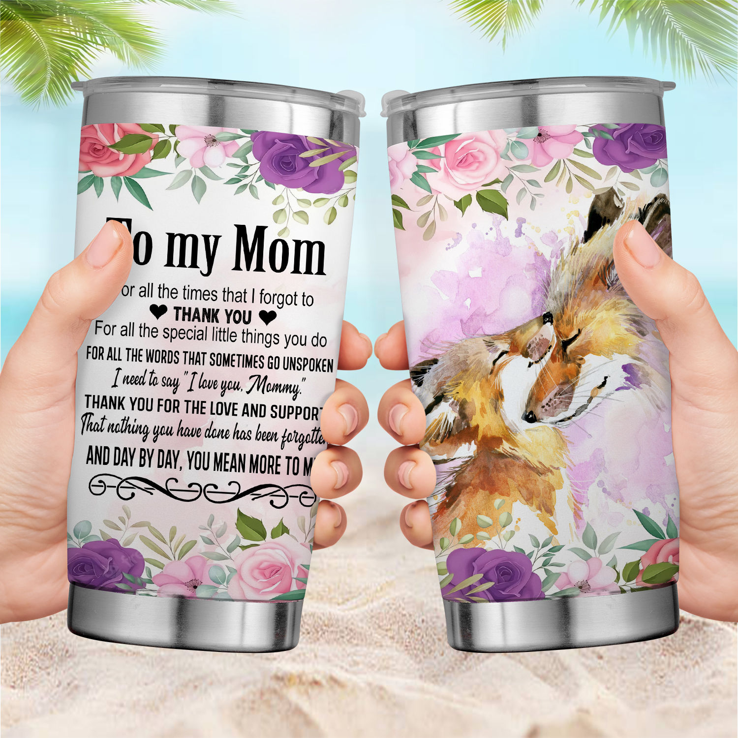 Mother Tumbler - Mama Fox Stainless Steel Tumbler Mother's Day Eco ...
