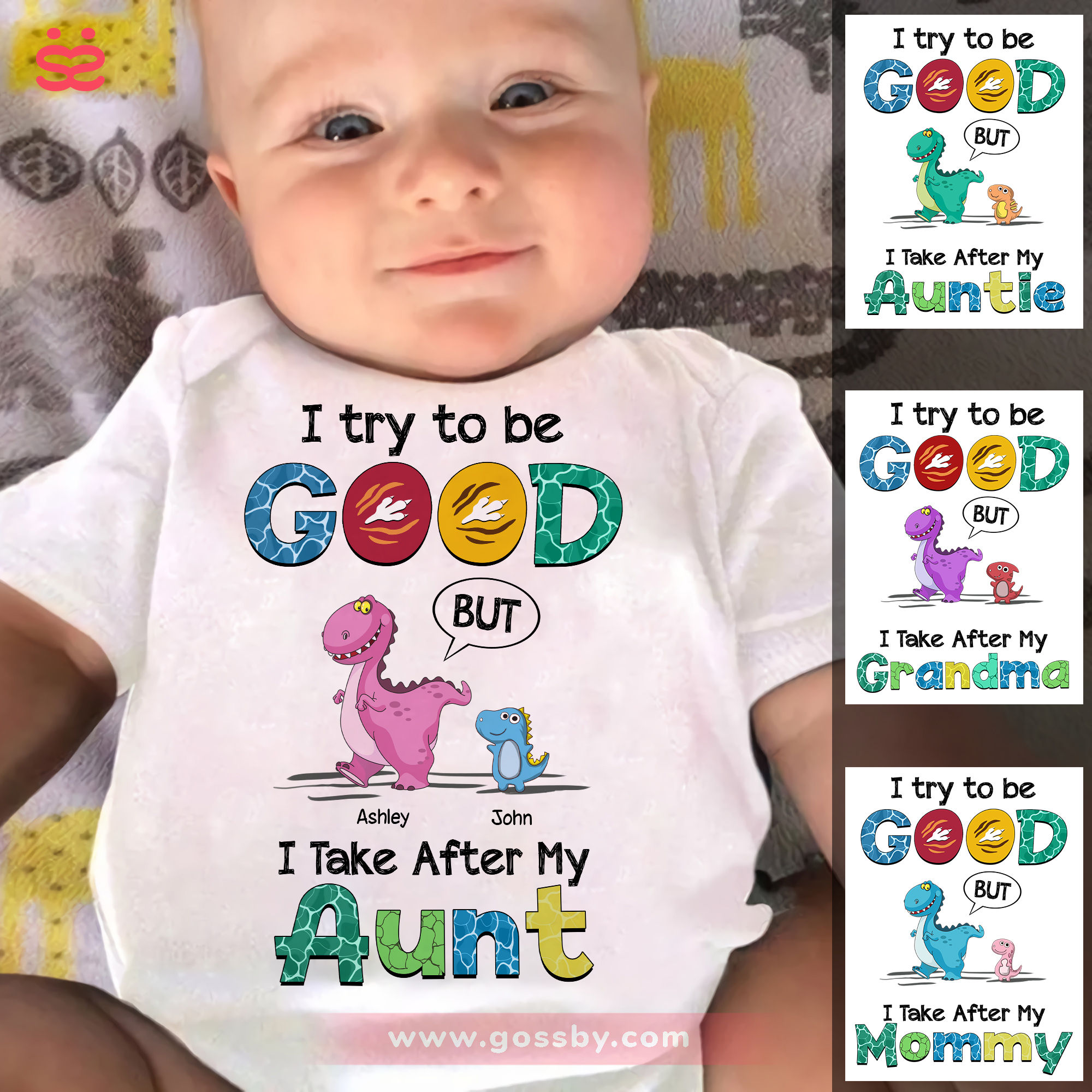 Custom Baby Onesies - I try to be GOOD but I take after my Aunt ...