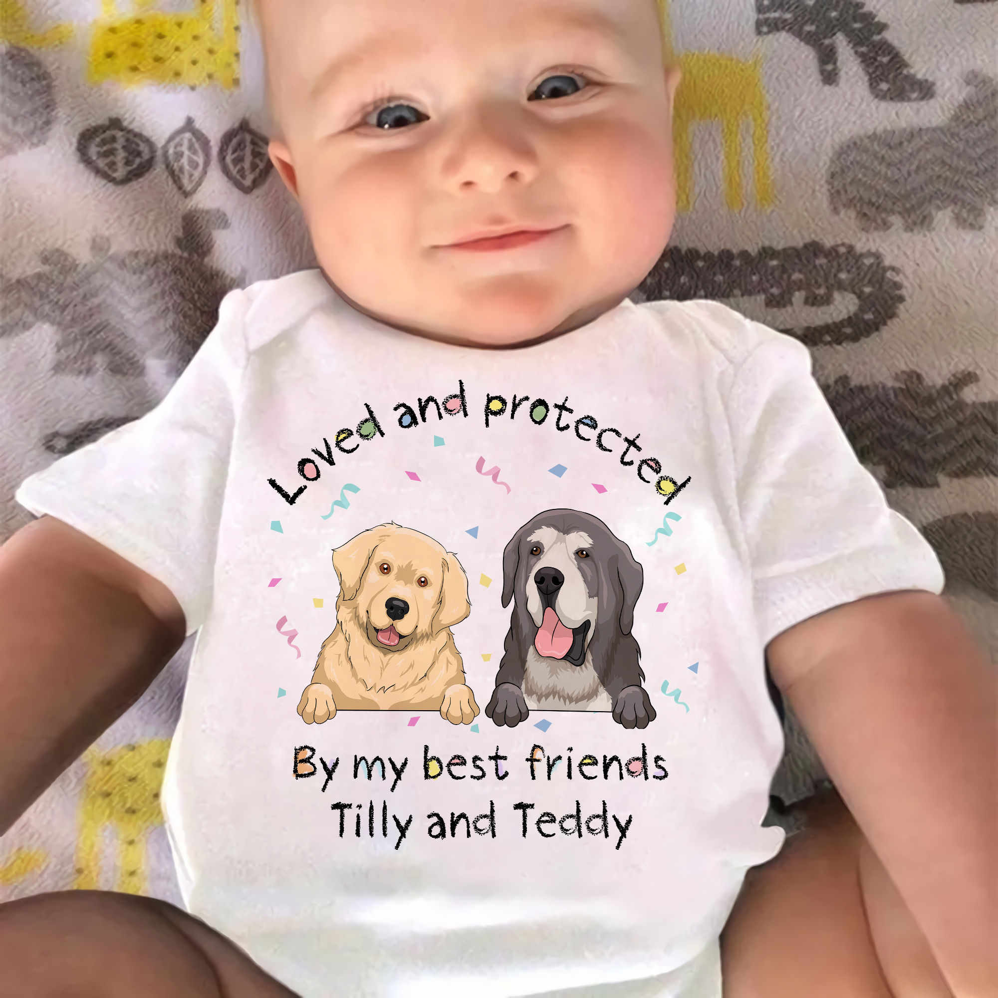 Custom Baby Onesies - Loved and Protected By my best friends ...