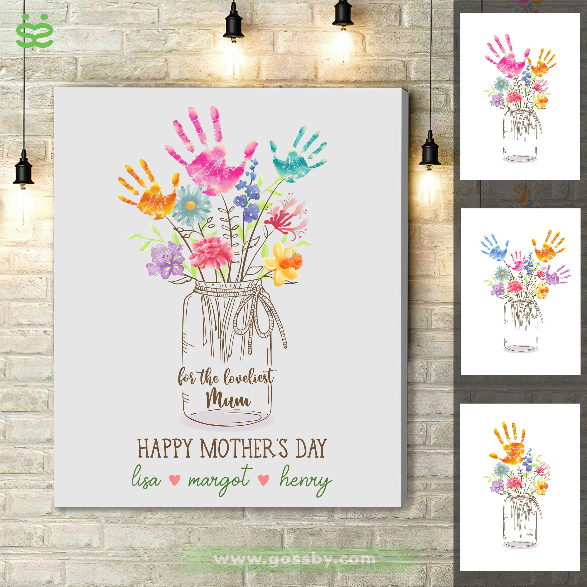 Mother day - Flower Handprint Craft Art, Printable - For the loveliest ...