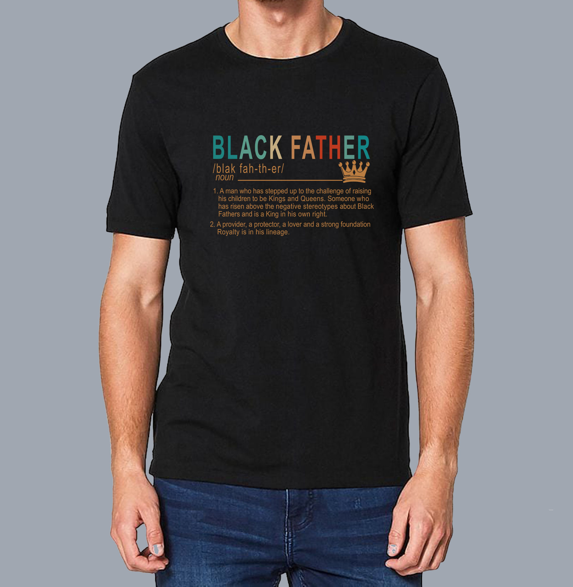 Father's Day Shirt - Black Father Shirt, King Dad Shirt, Cool Father ...