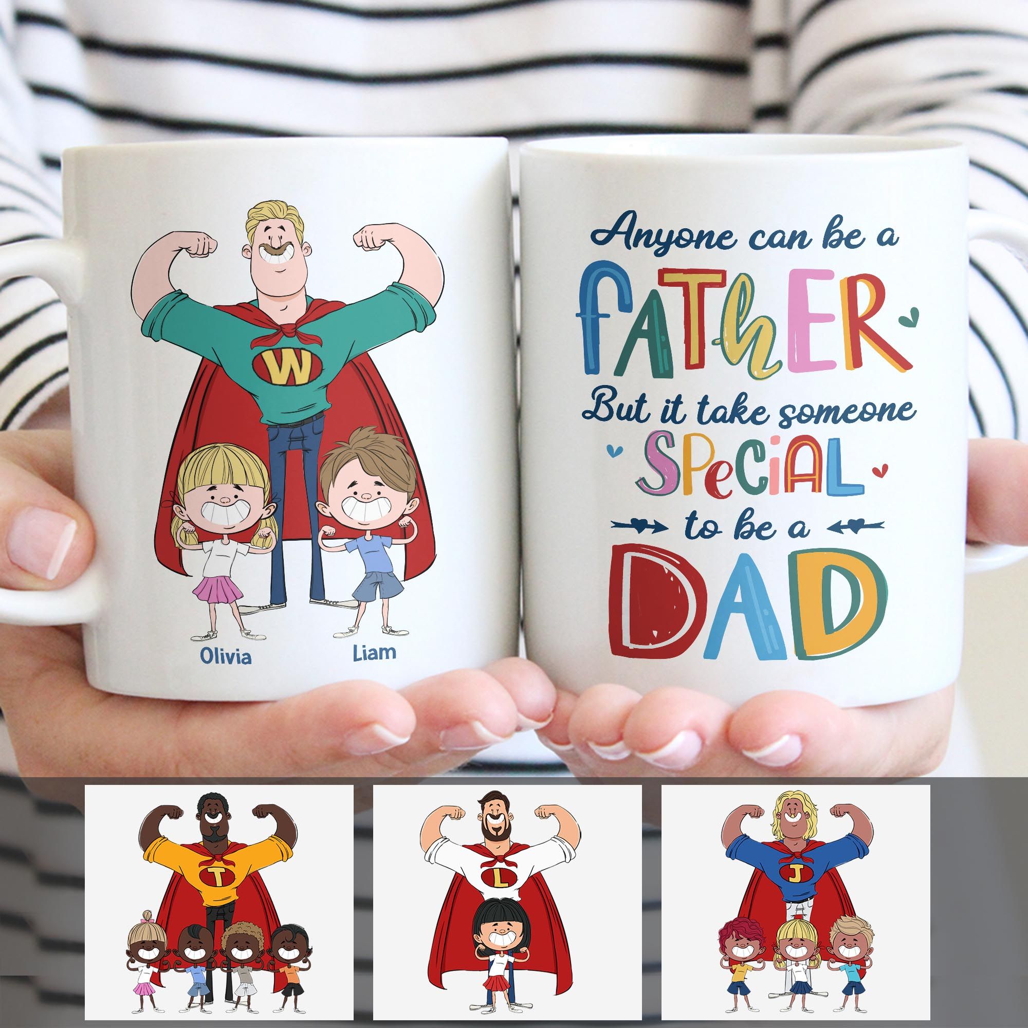 Father and Kids - Anyone can be a father But it take someone special to be a super Dad ...