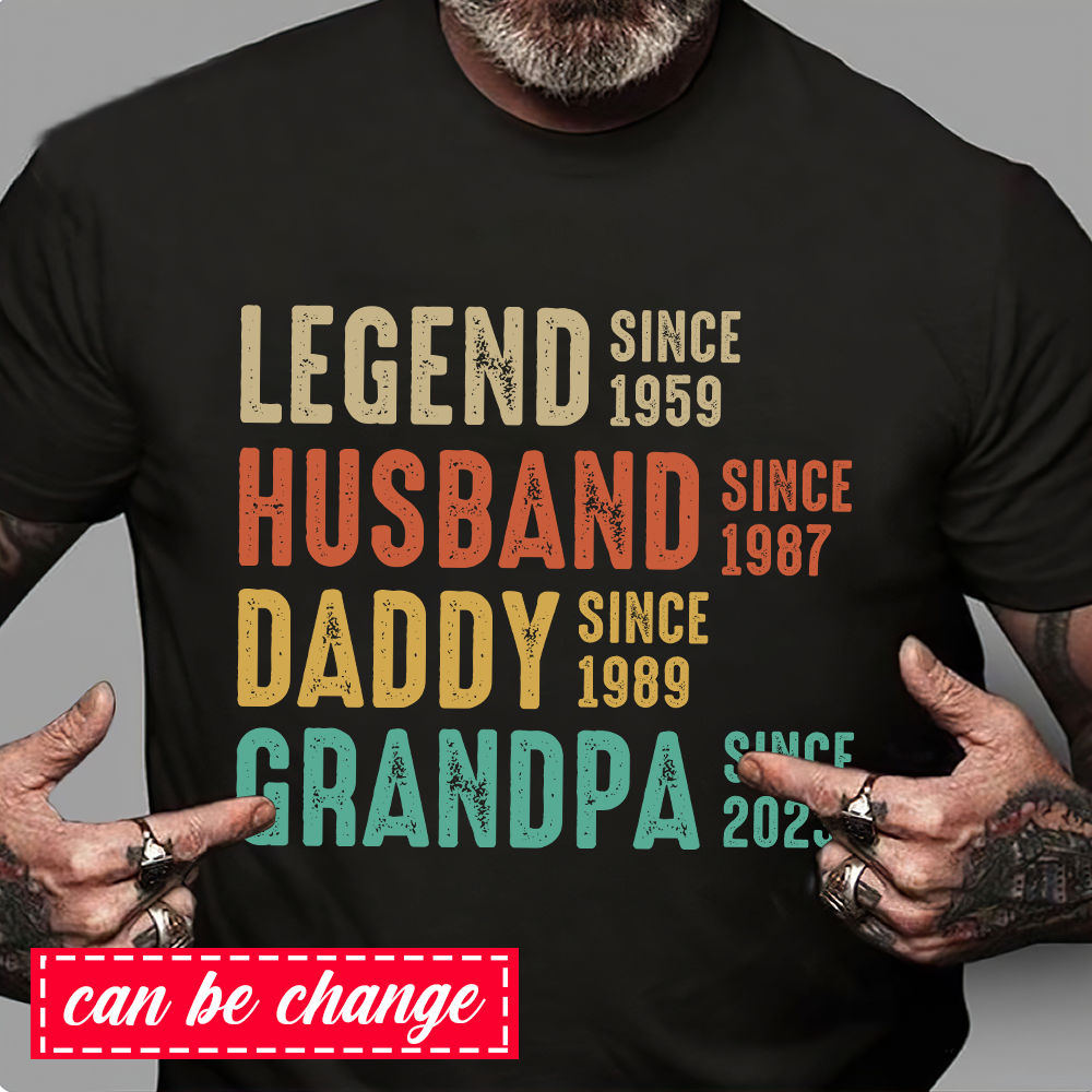 Father's Day 2023 - Personalized Legend Husband T-Shirt, Custom Shirt ...
