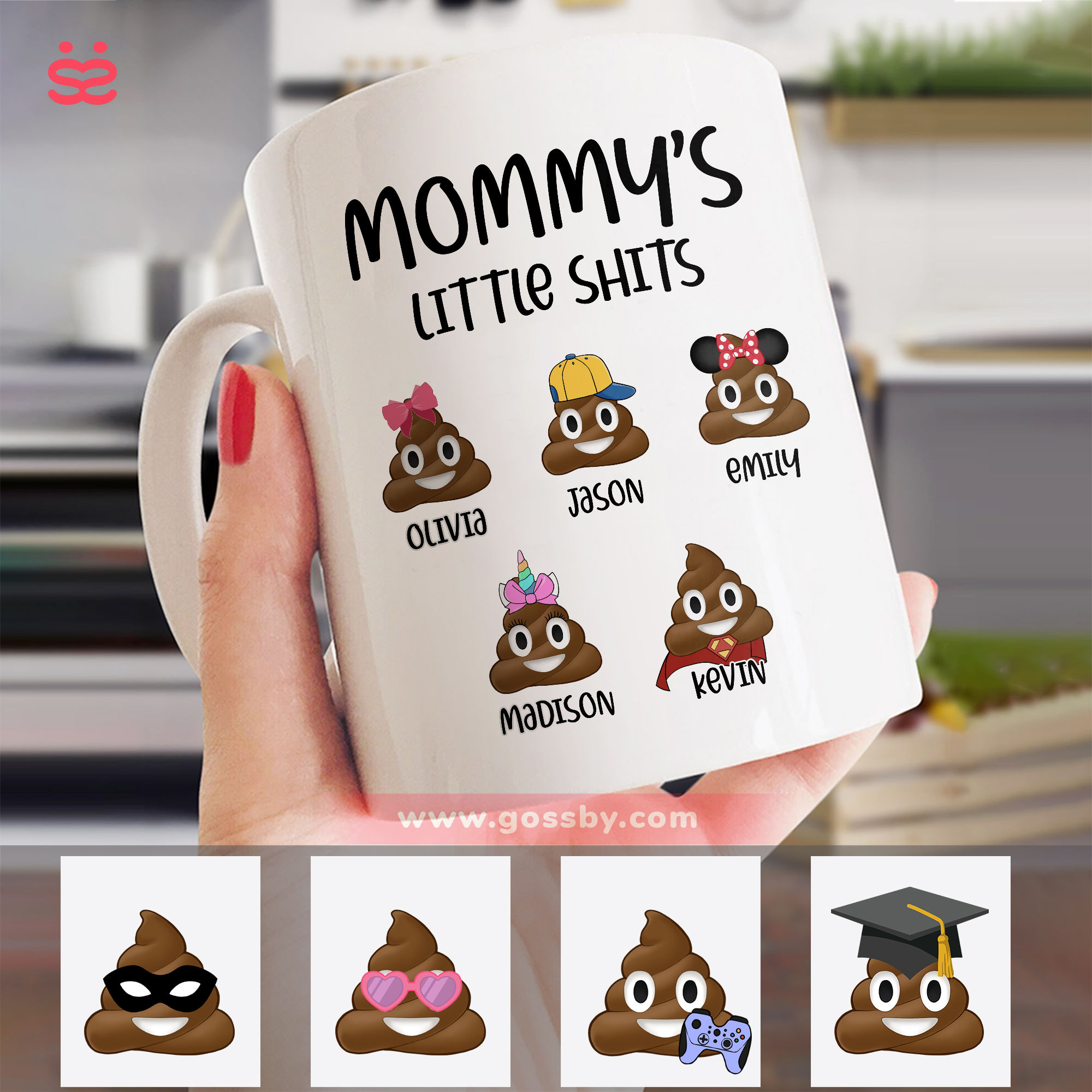 Mug - Mommy's little shits (30414) - Personalized Mug