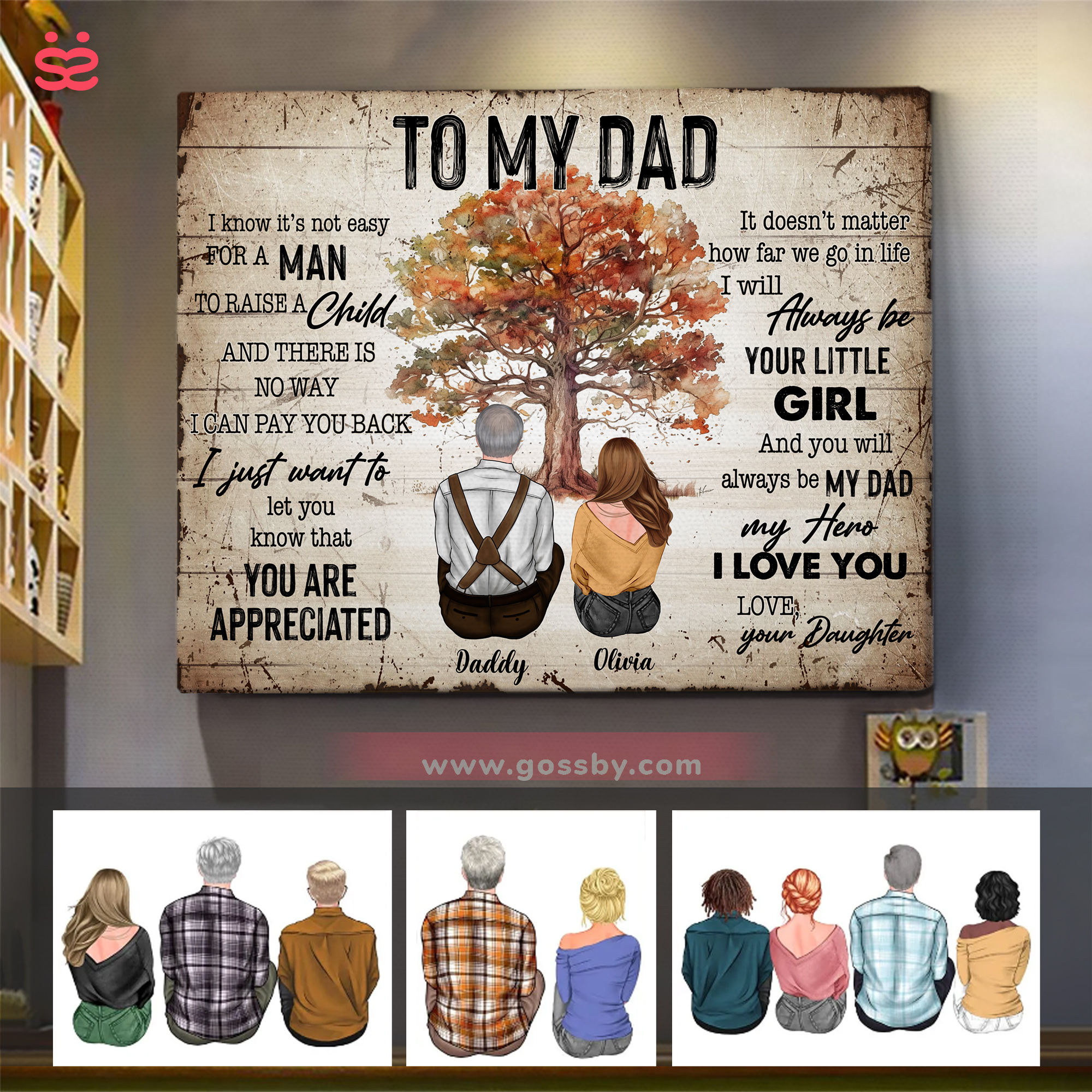 Christmas 2023 - To my DAD, You will always be MY DAD, MY HERO - White ...