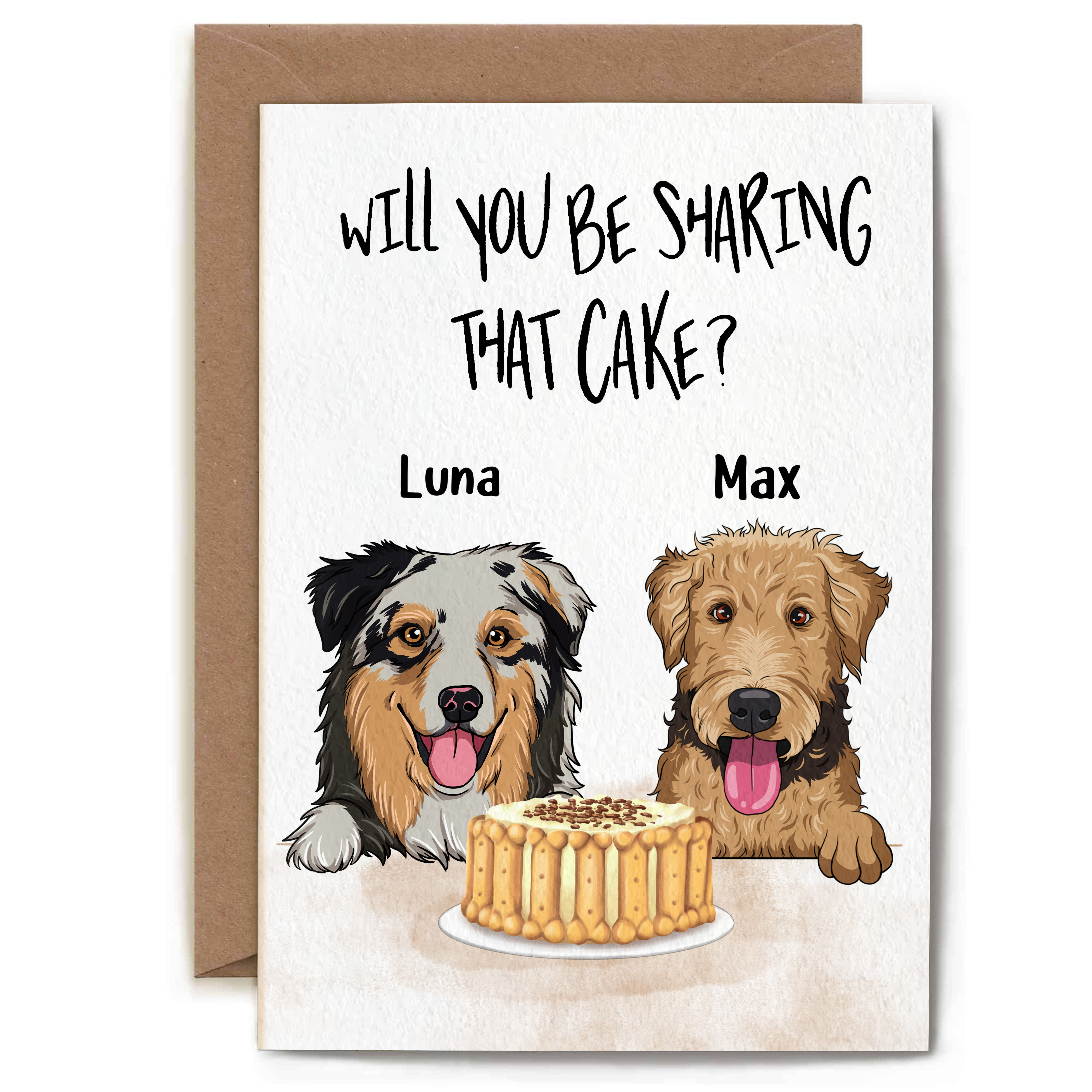 Dog Birthday Cake Card - Dog Birthday Cake Card - Card From The Dog ...