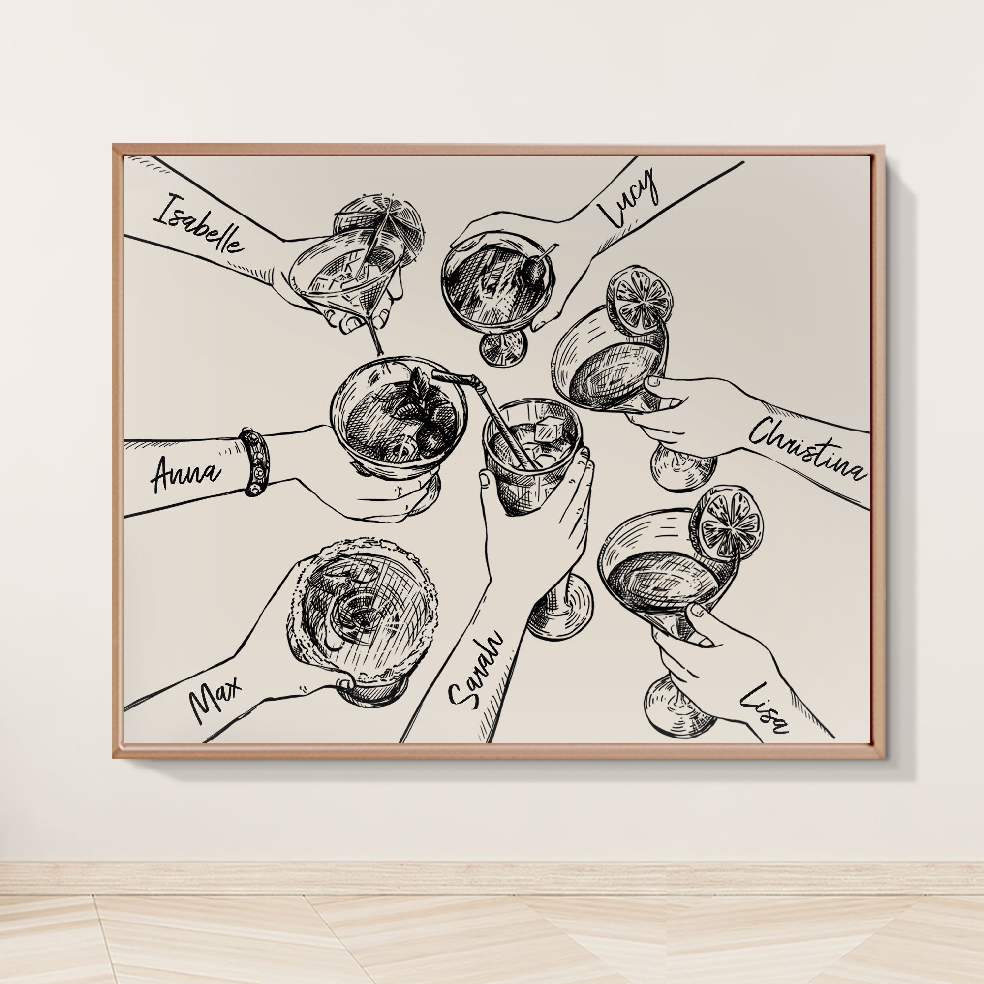 Drink Gang - Cheers Sisters (C) - Cheers Sign - Bar Cart Wall Decor ...