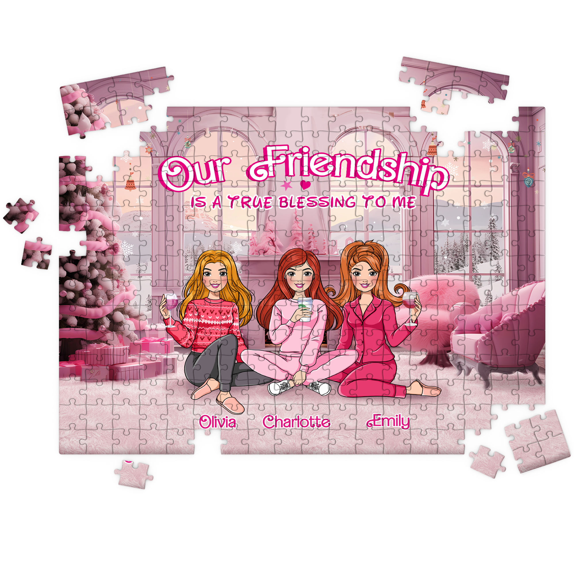 Jigsaw Puzzle Personalized - Our Friendship is a true blessing to me ...