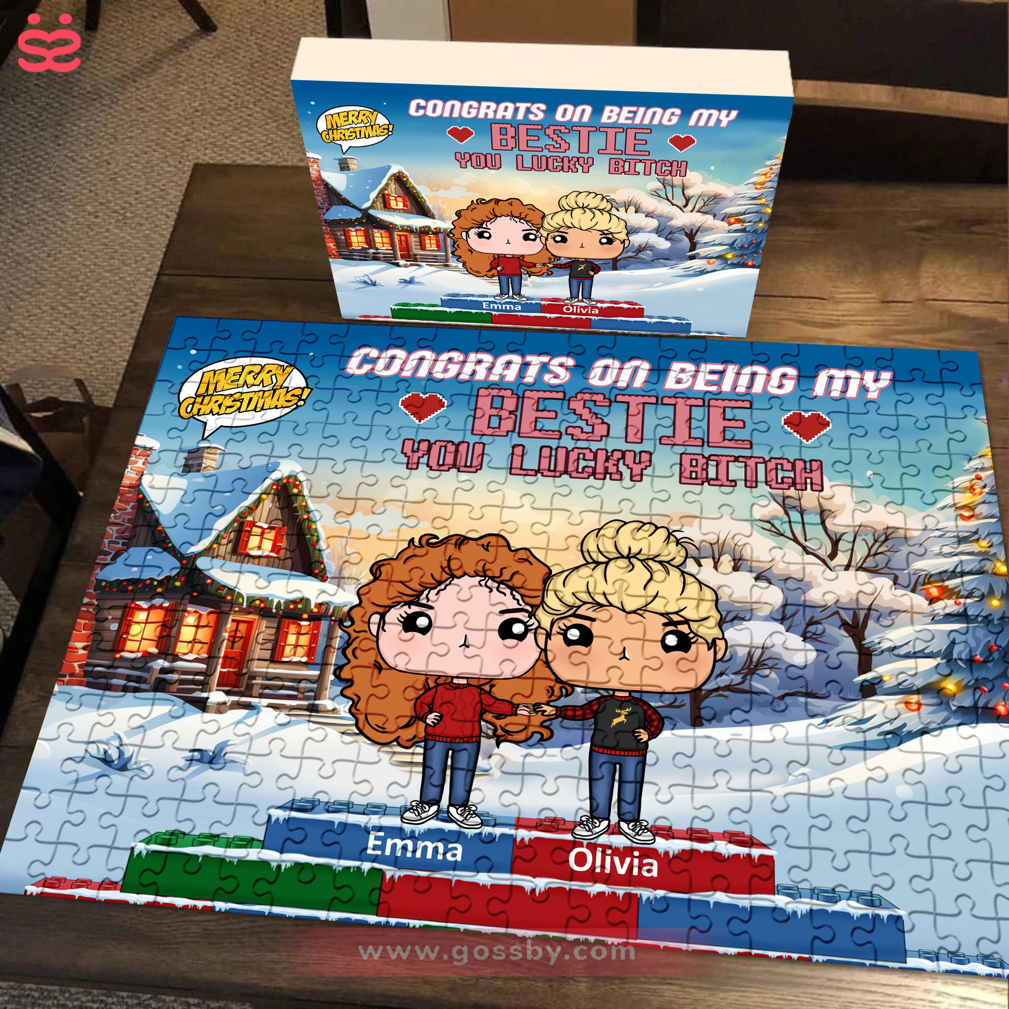 Jigsaw Puzzle Personalized - Congrats on being my Bestie ...